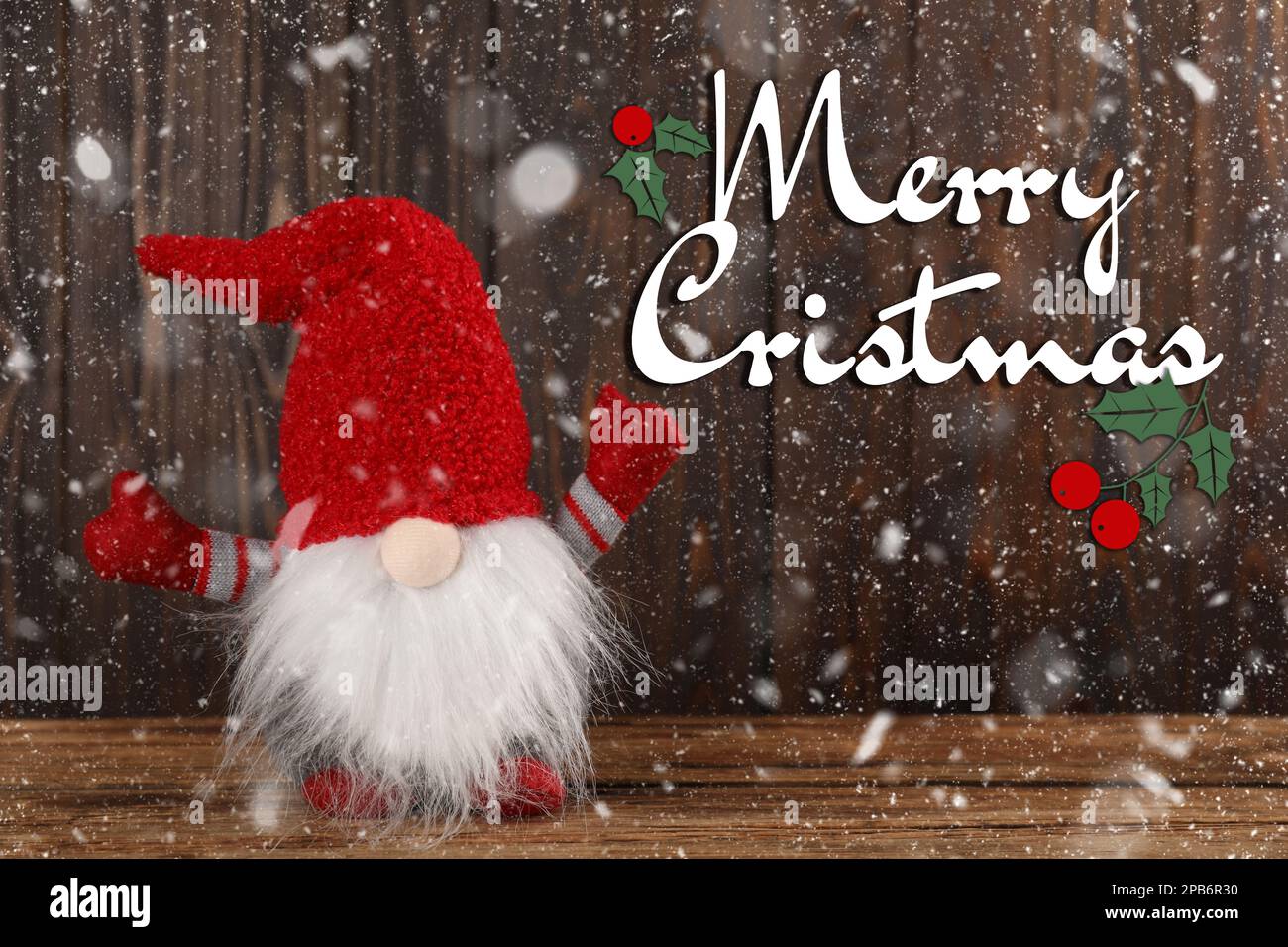 Merry christmas lettering elf hi-res stock photography and images - Alamy