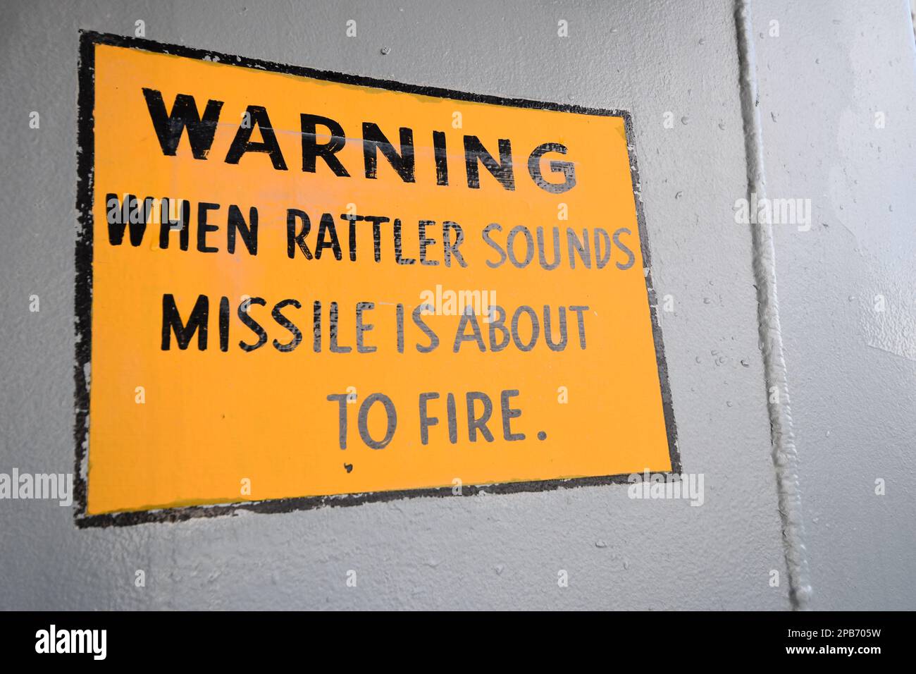 "Missile is about to fire" warning sign seen on Royal Navy vessel HMS ...