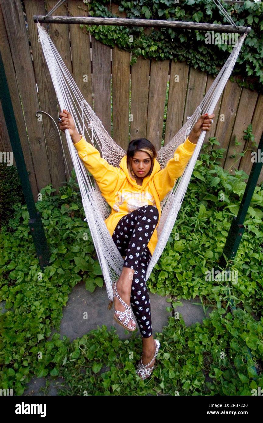 Singer M.I.A. is photographed in New York, July 24, 2007. (AP Photo/Jim ...