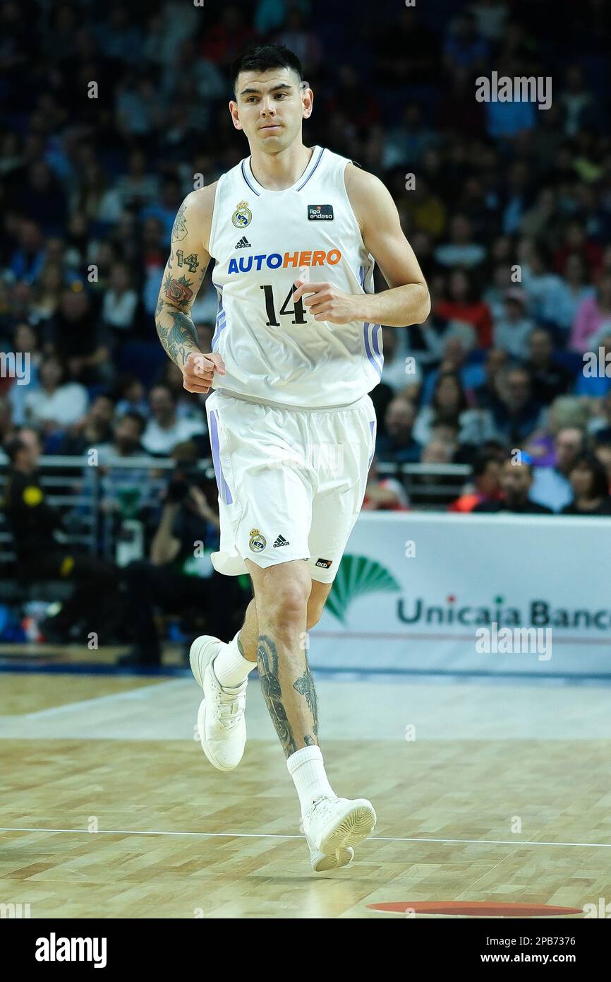 Madrid, Spain. 12th Mar, 2023. Player Gabriel Deck of Real Madrid seen ...