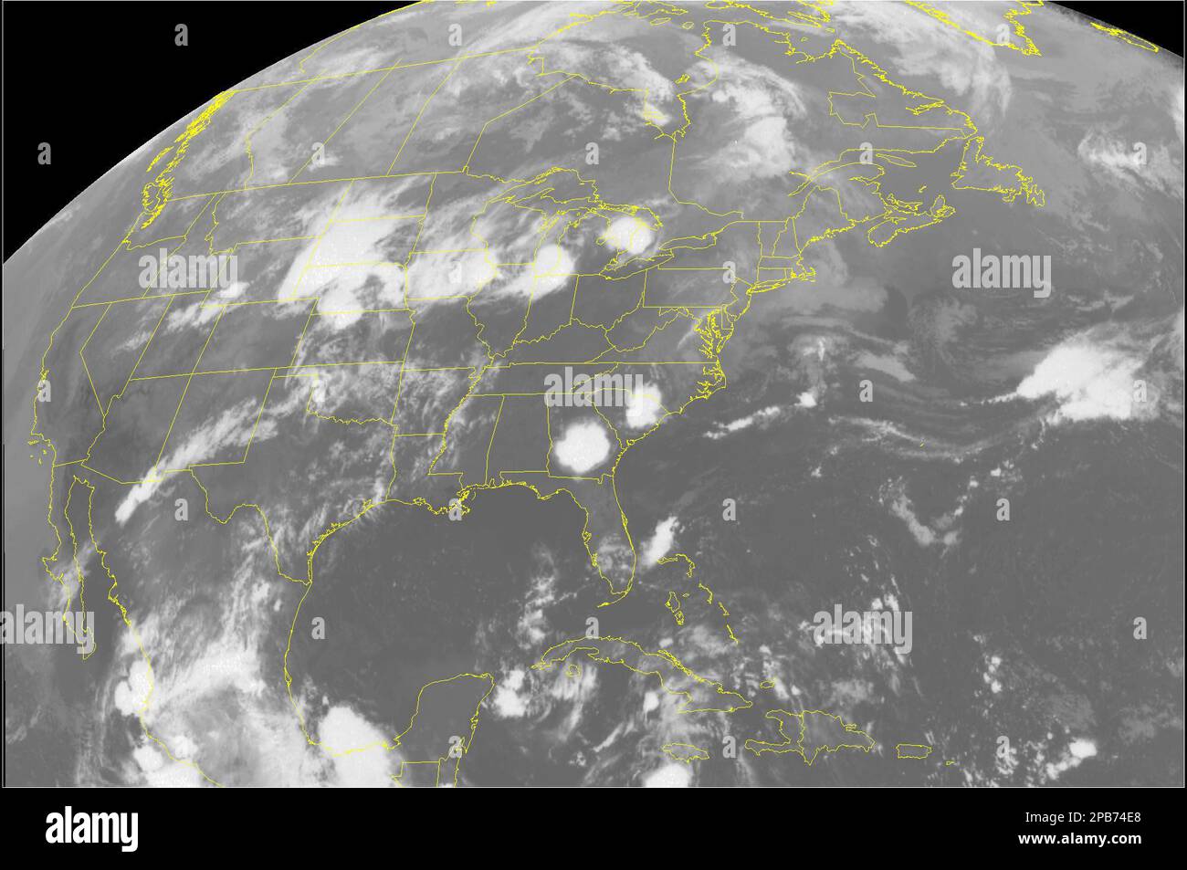 This NOAA satellite image taken Thursday, August 23, 2007 at 2:15 a.m ...