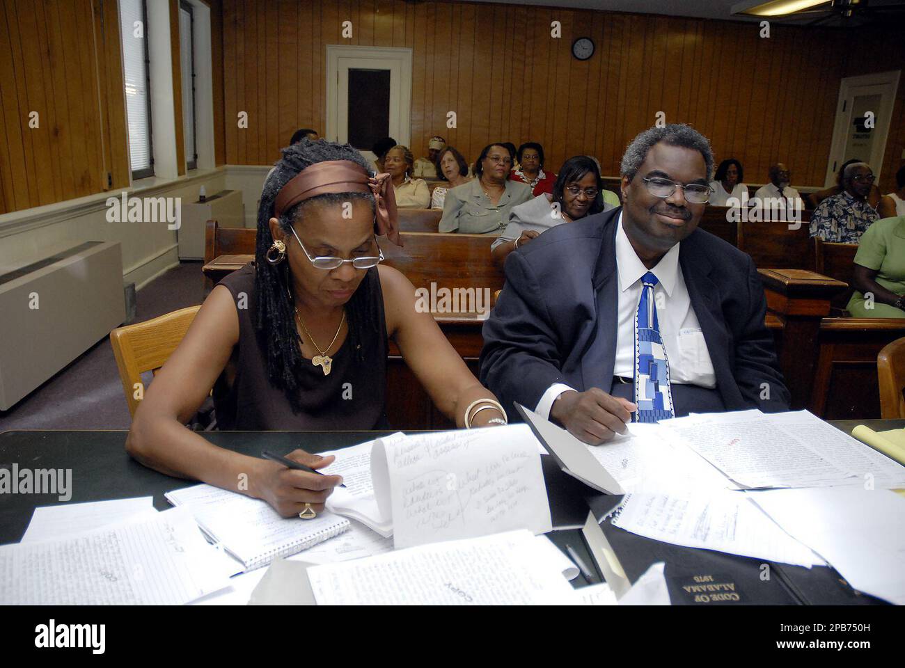 Attorney Faya Rose Toure and her husband Sen. Hank Sanders, D-Ala., are ...