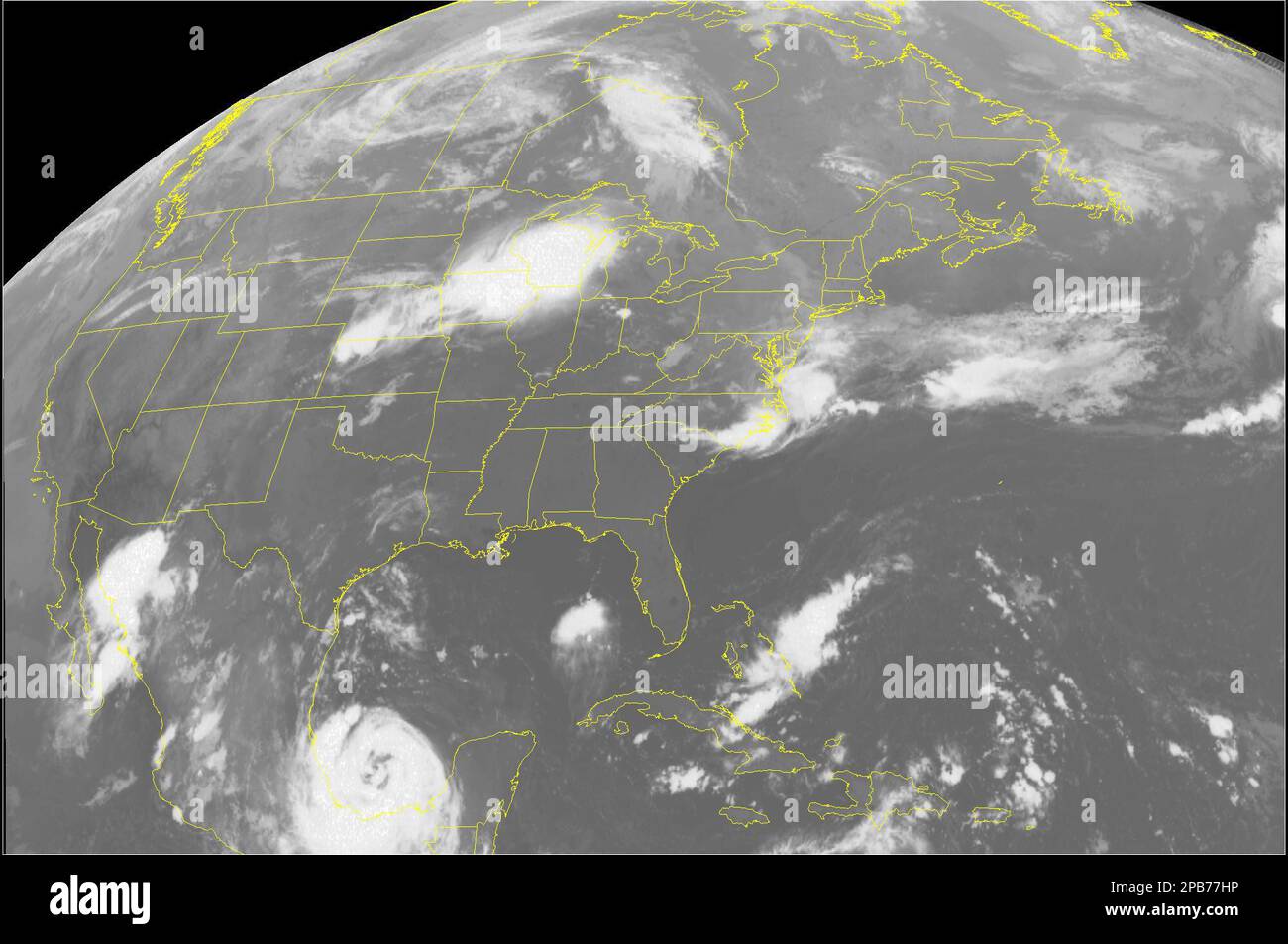 This NOAA satellite image taken Wednesday, August 22, 2007 at 2:15 a.m ...