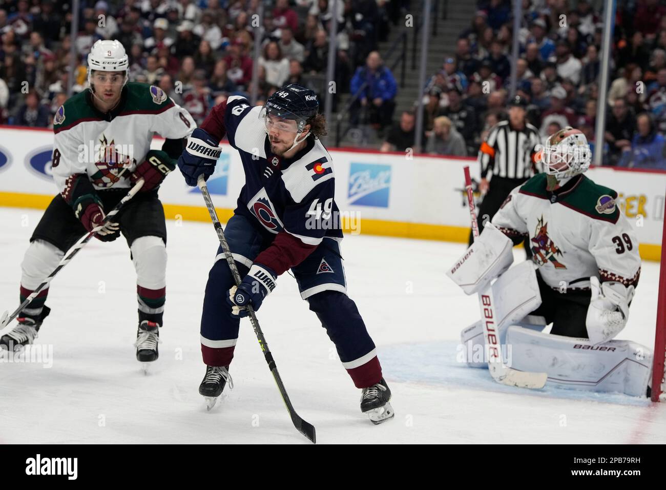 Colorado Avalanche defenseman Samuel Girard (49) in the third period of ...