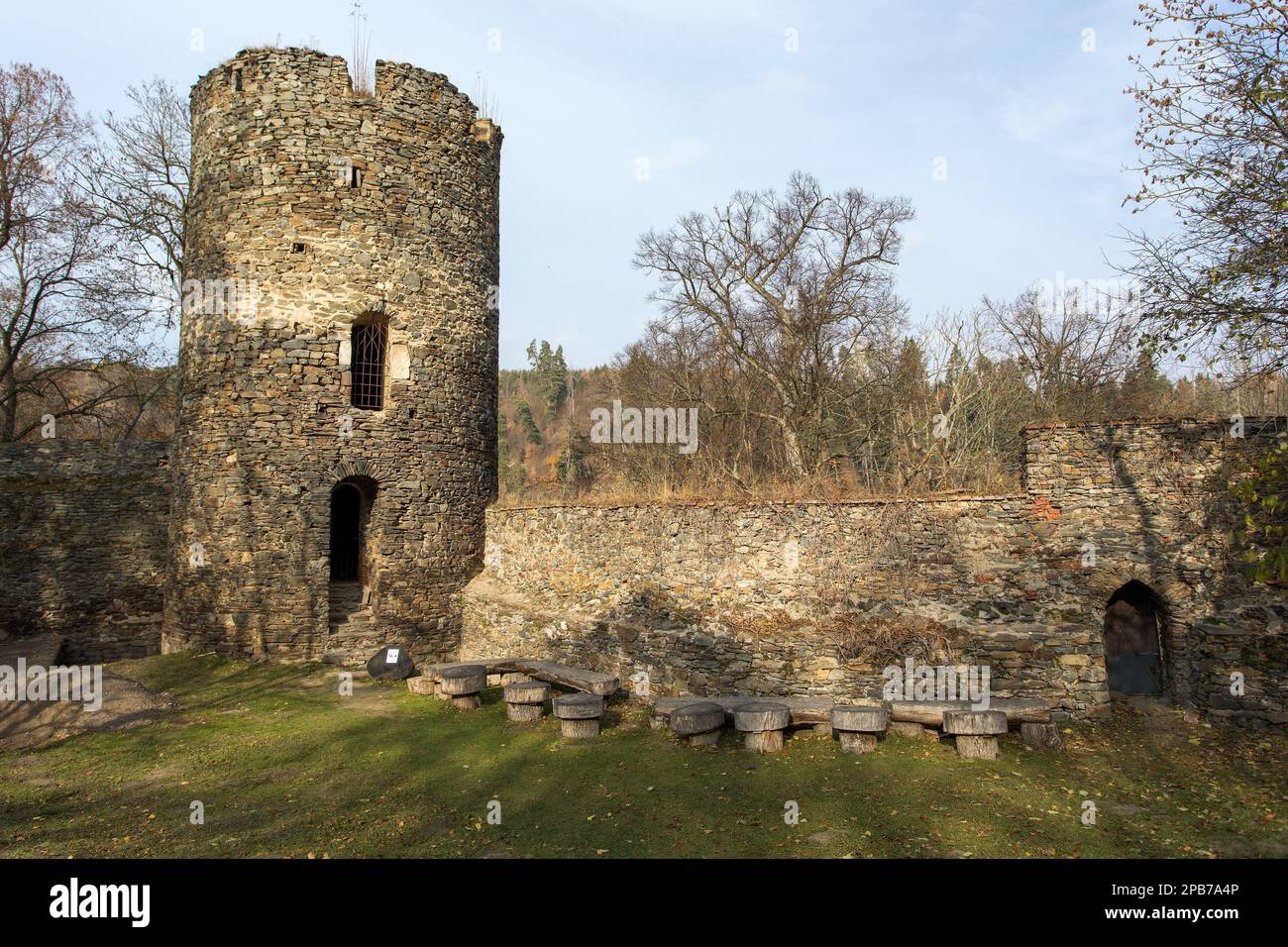 Bitov castle, South Moravia, Czech Republic, Gothic and renaissance ...