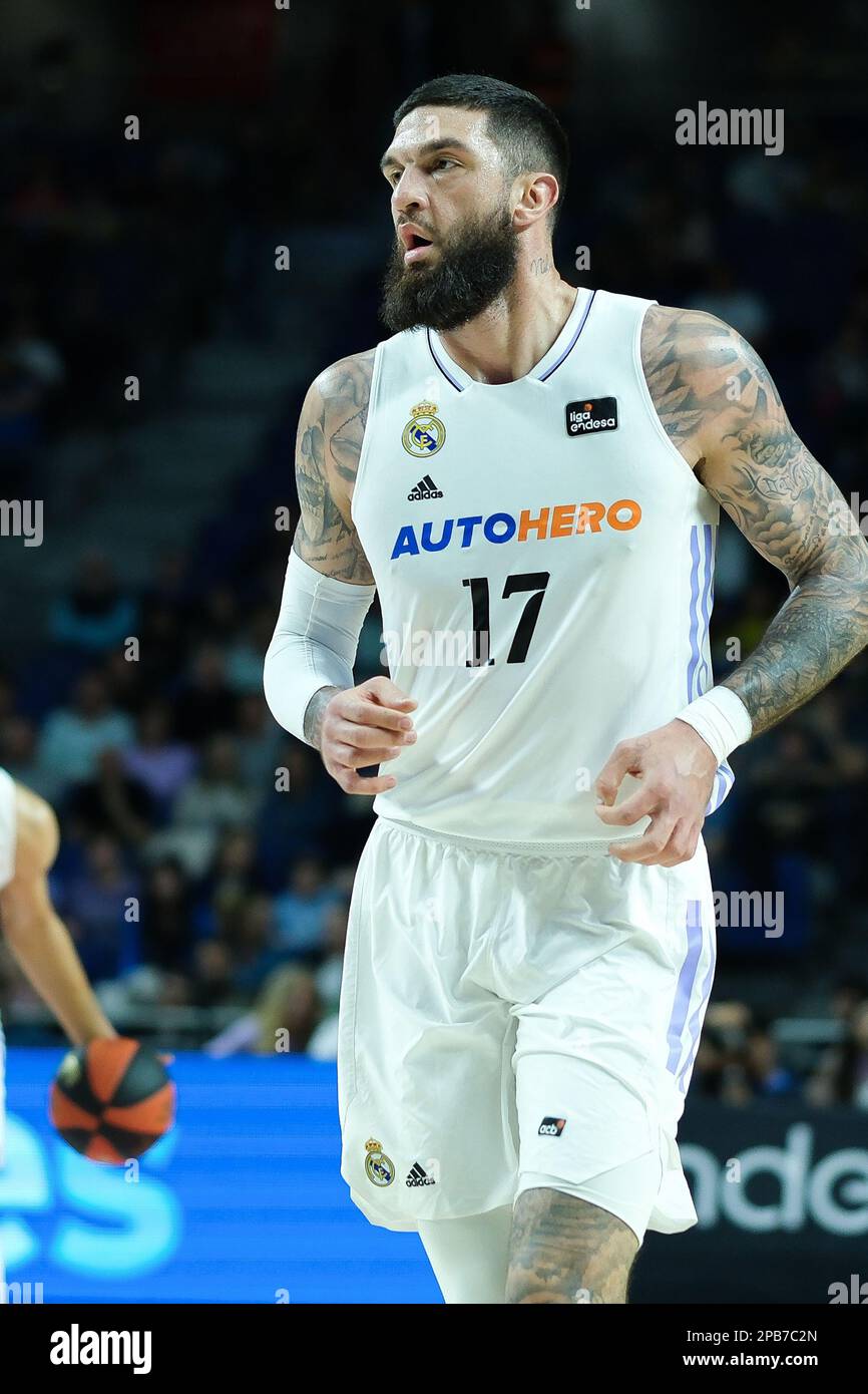 Madrid, Spain. 12th Mar, 2023. Player Vincent Poirier of Real Madrid ...