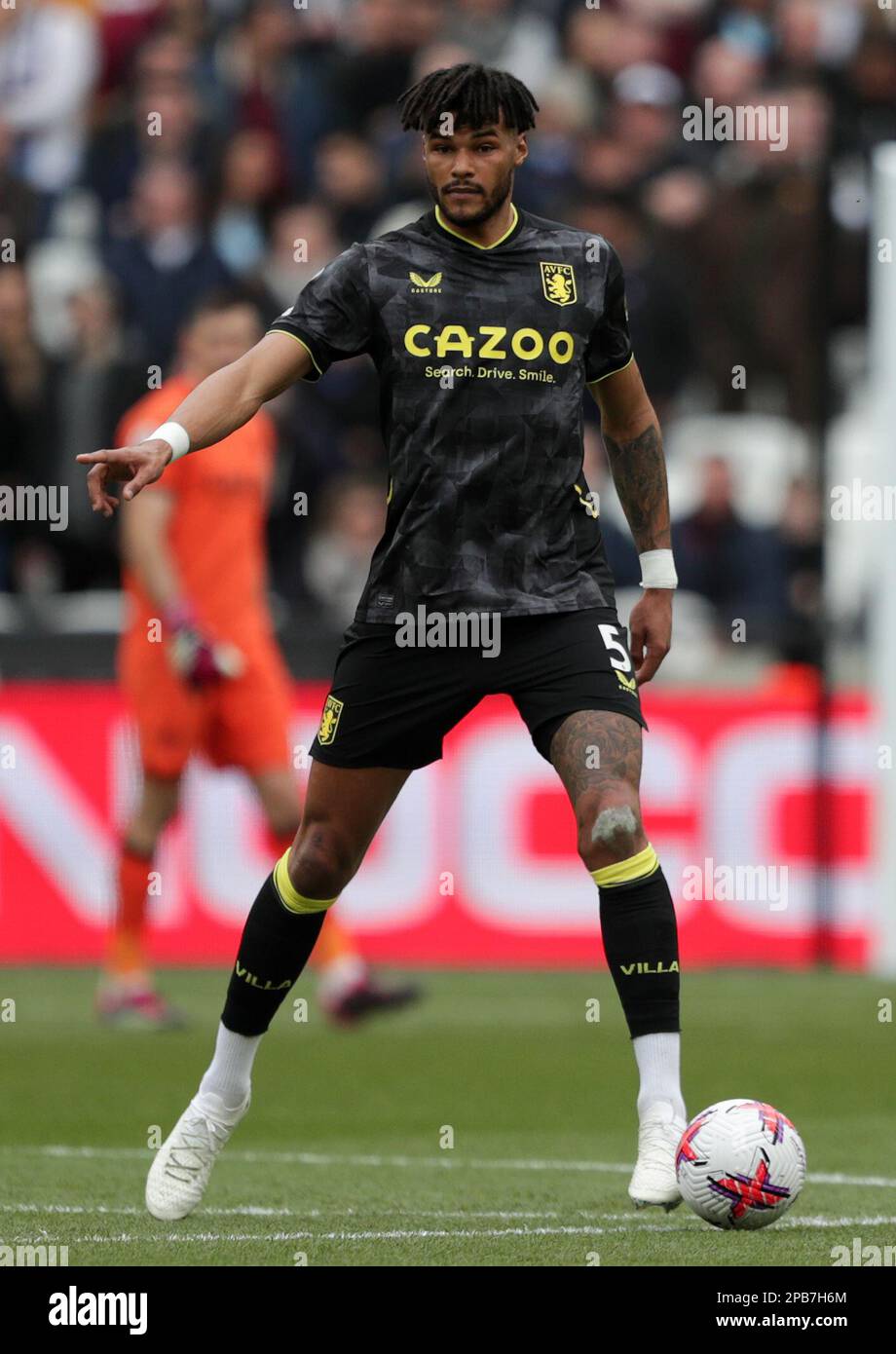 Aston Villa's Tyrone Mings in action during the Premier League match at ...