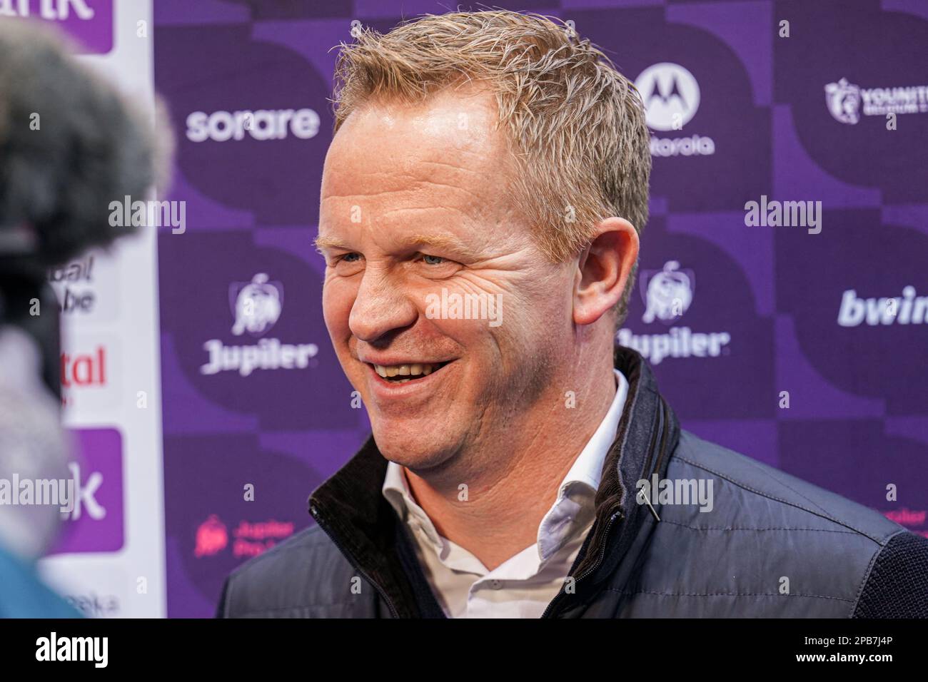 GENK, BELGIUM - MARCH 12: head coach Wouter Vrancken of KRC Genk during ...