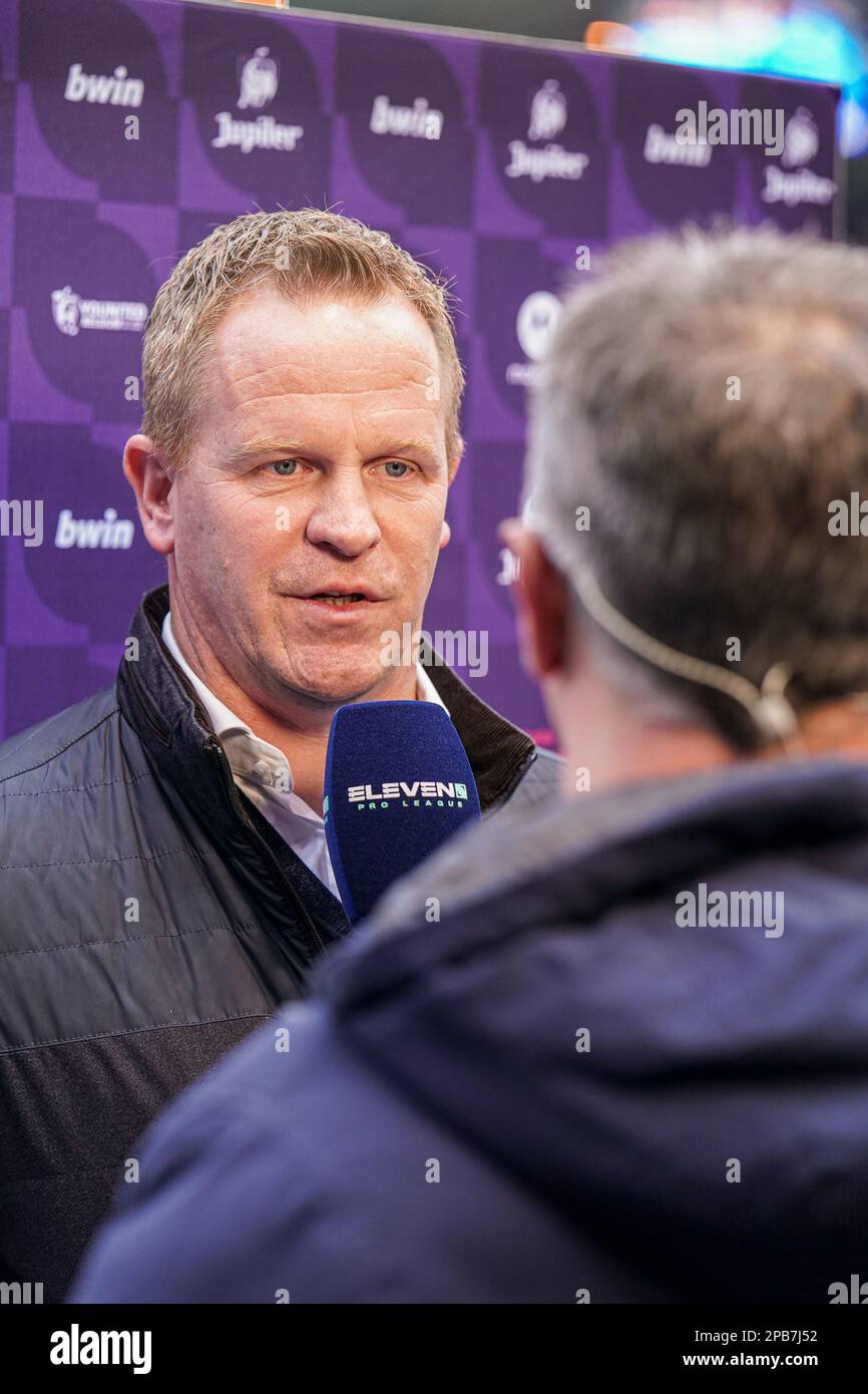 GENK, BELGIUM - MARCH 12: head coach Wouter Vrancken of KRC Genk during ...