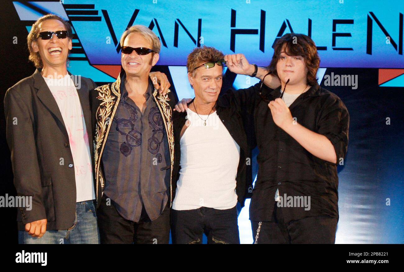 Members of the rock group Van Halen, left to right, Alex Van Halen ...