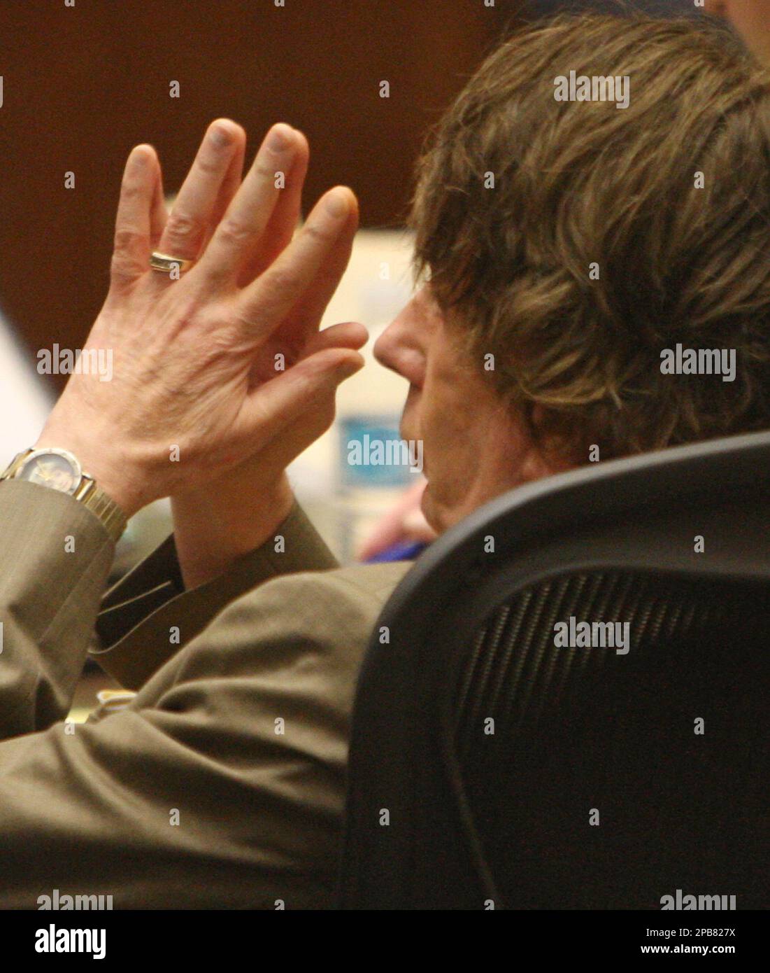 Music producer Phil Spector sits in court during his murder trial ...