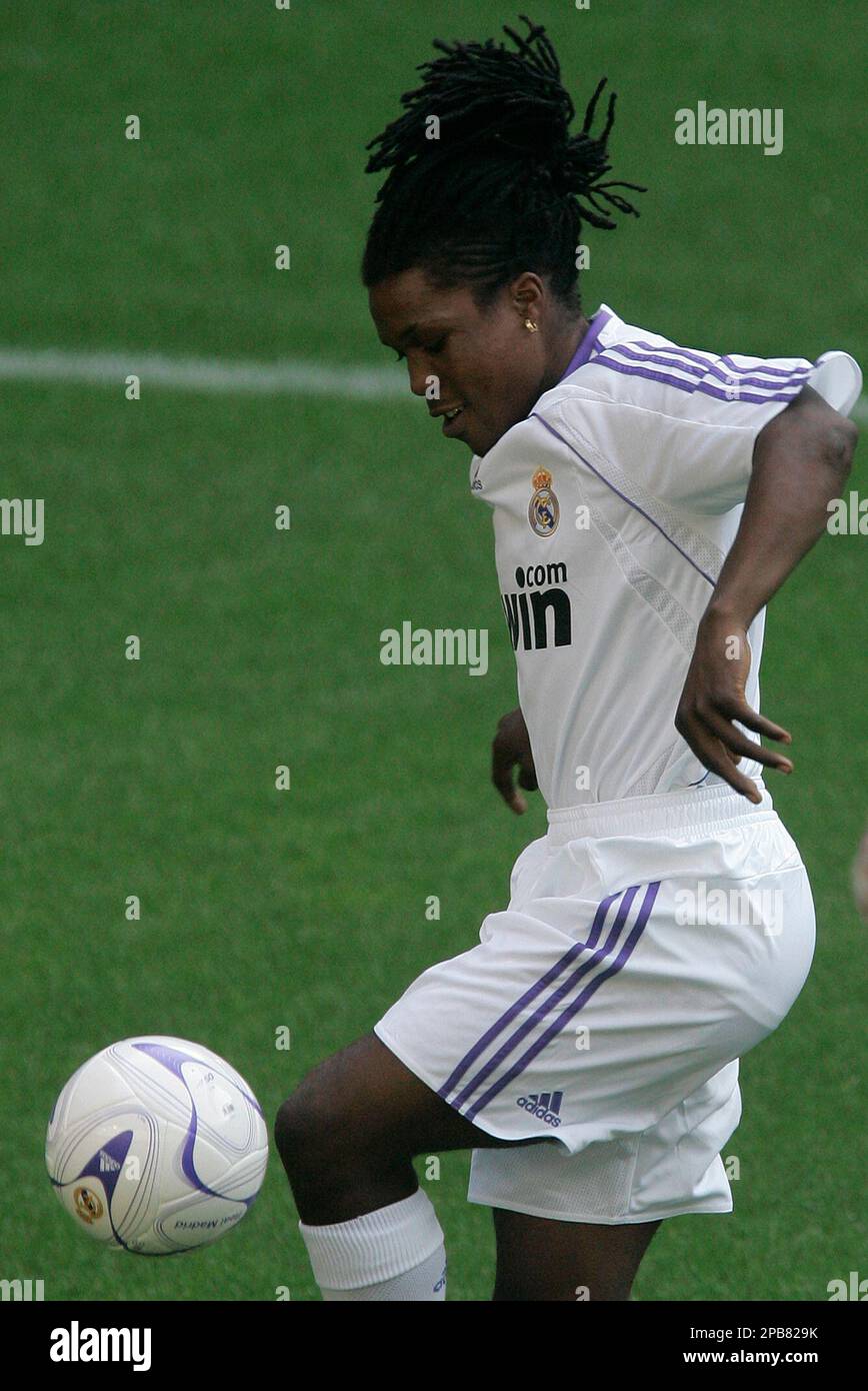 Soccer player Royston Drenthe, from Netherlands, kicks the ball during ...