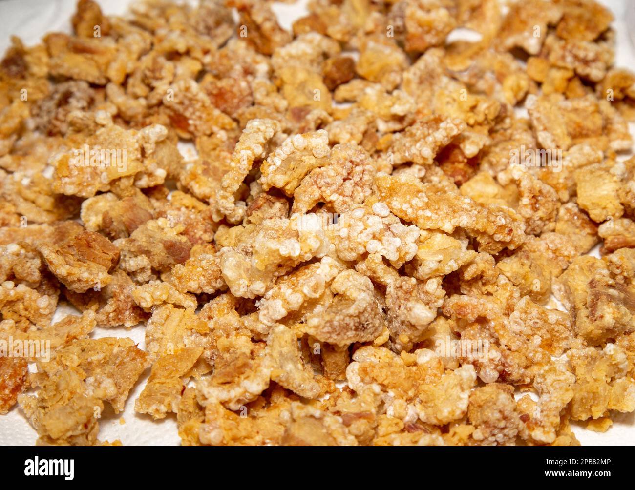 Traditional pork crackling in full frame Stock Photo - Alamy
