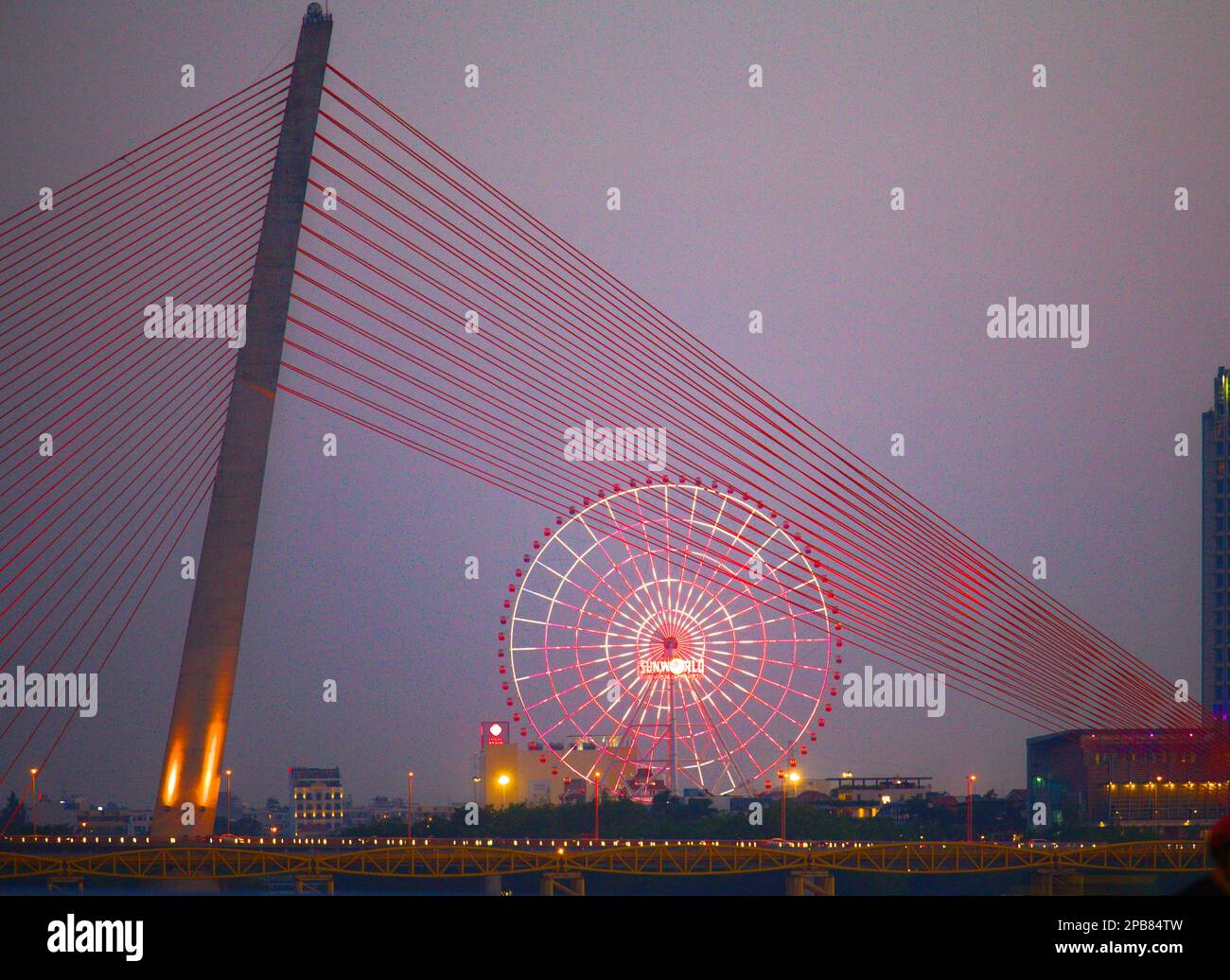 Vietnam, Da Nang, Nguyen Van Troi Bridge, Han River Stock Photo - Alamy