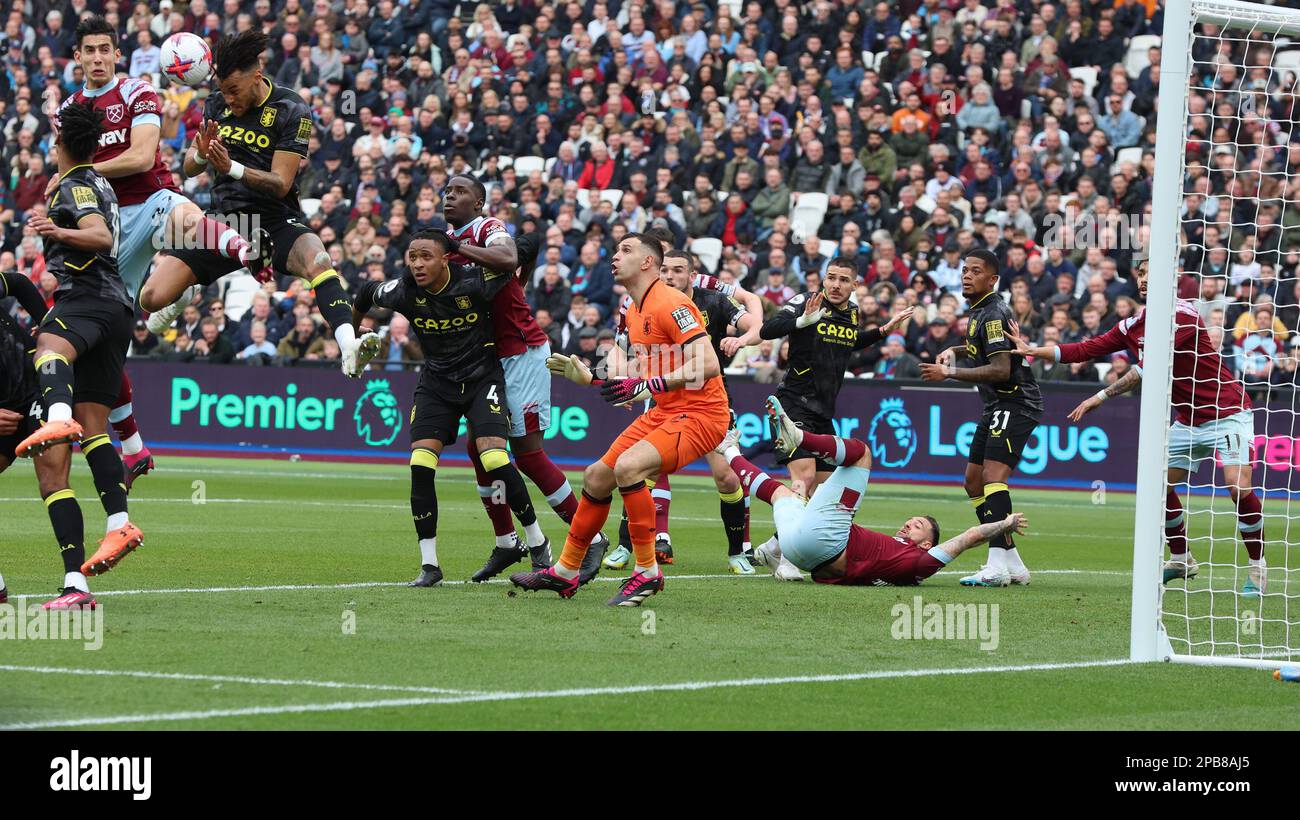 Tyrone Mings of Aston Villa during English Premier League soccer match ...