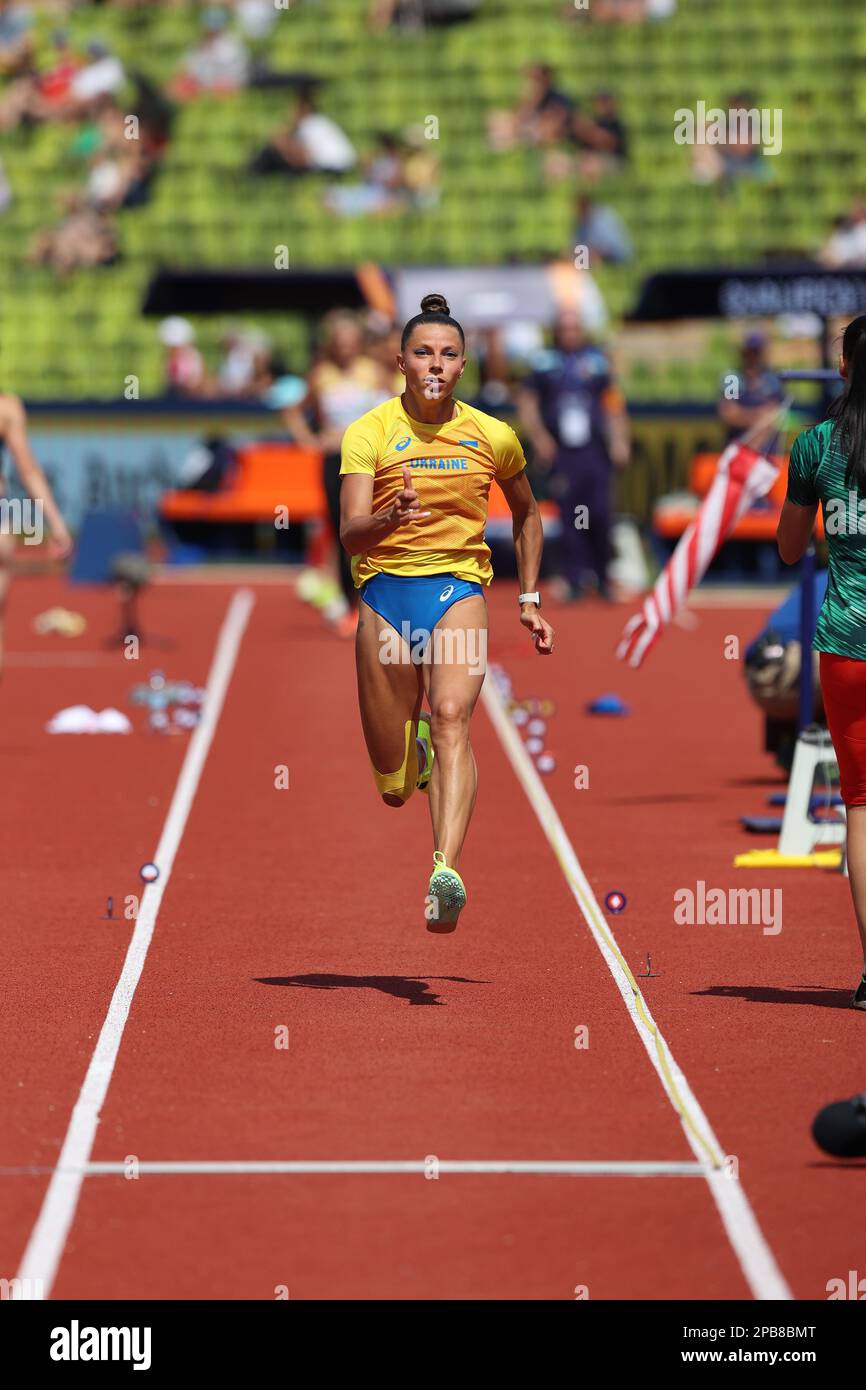 Maryna BEKH-ROMANCHUK warning up for the Triple Jump at the European ...