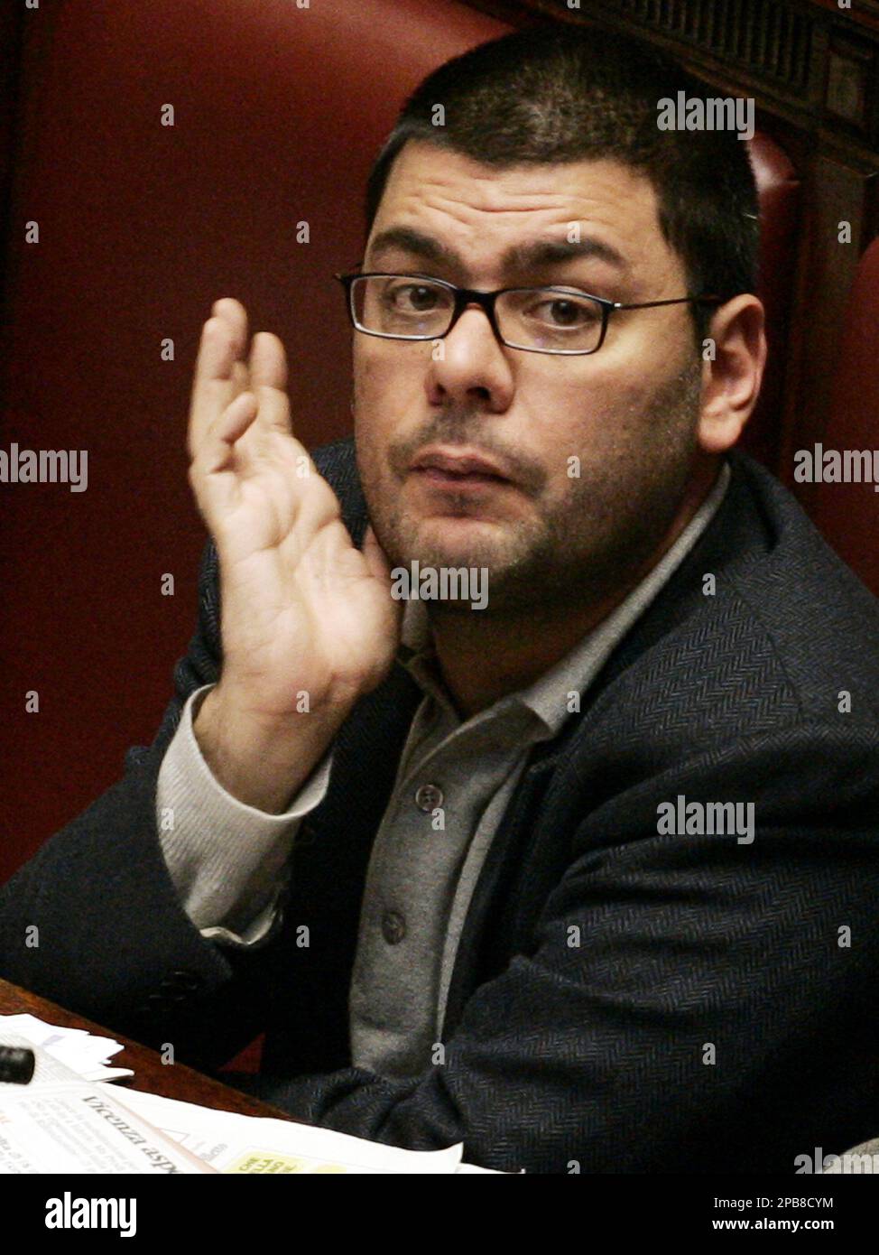 ** FILE ** PRC Lawmaker Francesco Caruso looks on at the lower chamber ...