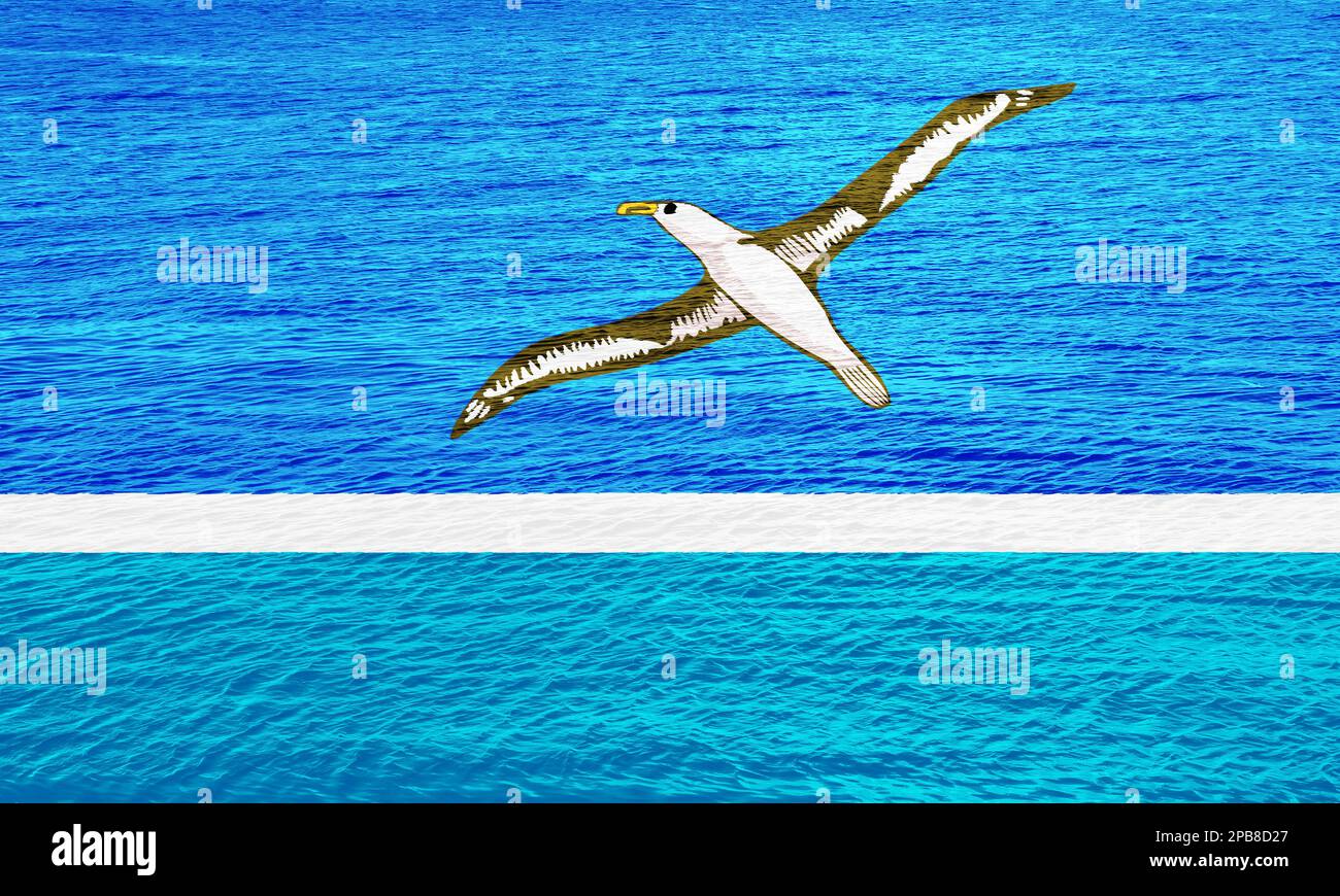 Flag of Midway Atoll on a textured background. Concept collage Stock ...
