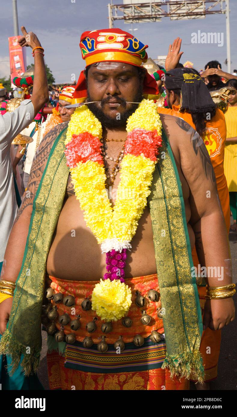 Malaysia, Kuala Lumpur, Batu Caves, Thaipusam Hindu Festival, people ...