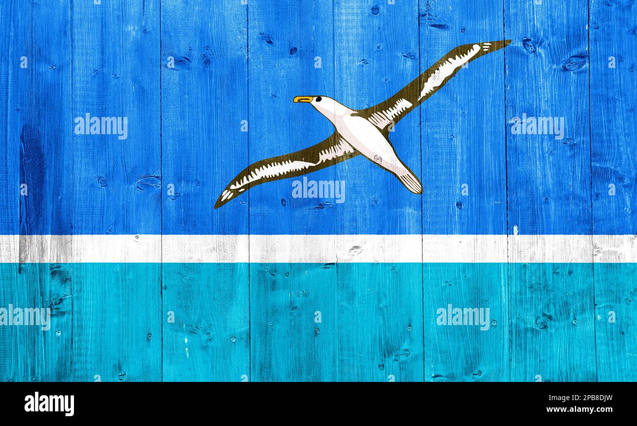 Flag of Midway Atoll on a textured background. Concept collage Stock ...