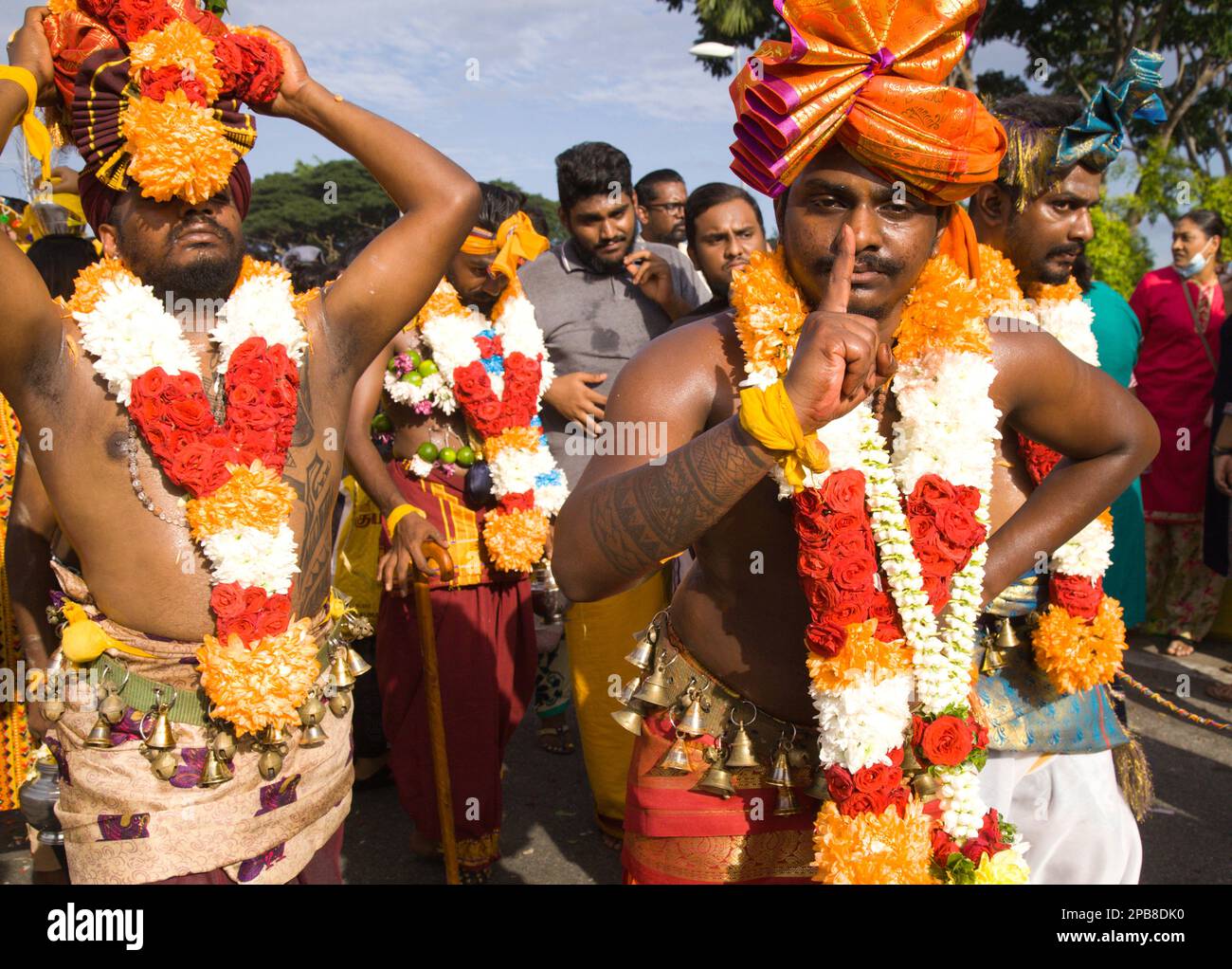 Malaysia, Kuala Lumpur, Batu Caves, Thaipusam Hindu Festival, people ...
