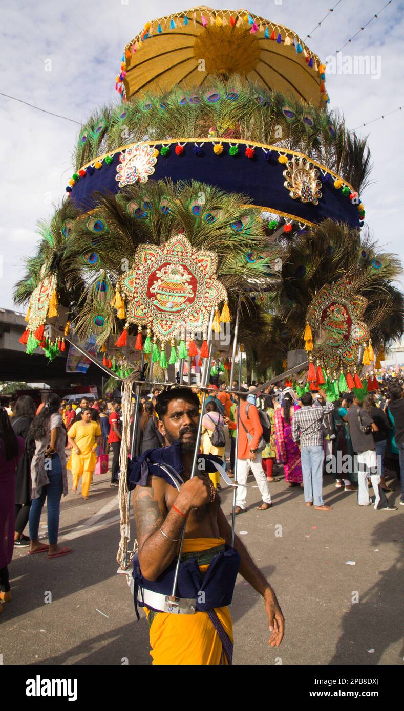 Malaysia, Kuala Lumpur, Batu Caves, Thaipusam Hindu Festival, people ...