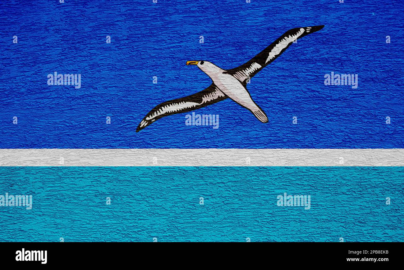 Flag of Midway Atoll on a textured background. Concept collage Stock ...
