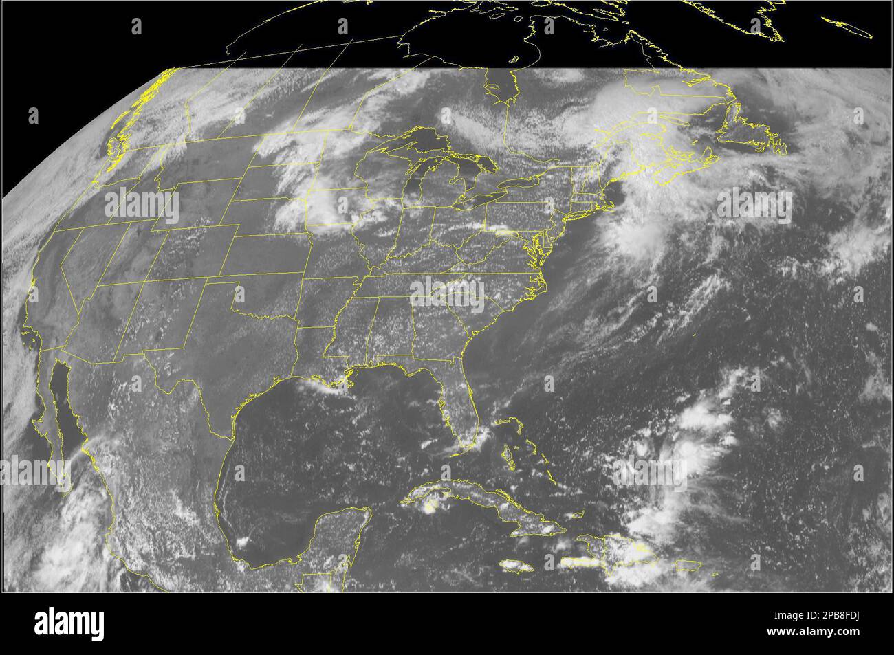 This NOAA satellite image taken Wednesday, August 08, 2007 at 02:45 PM ...