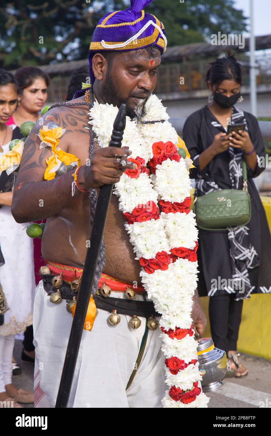 Malaysia, Kuala Lumpur, Batu Caves, Thaipusam Hindu Festival, people ...