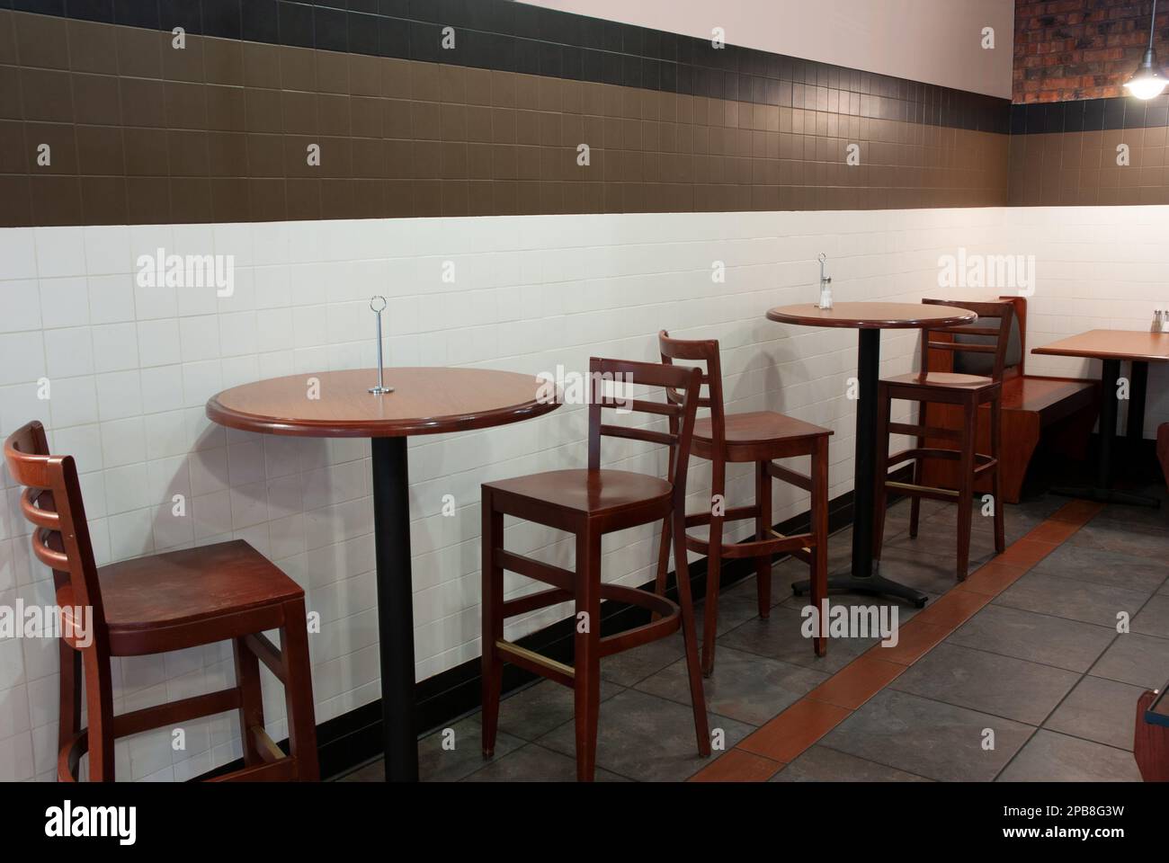 Seating in a restaurant dining area, unbranded Stock Photo - Alamy