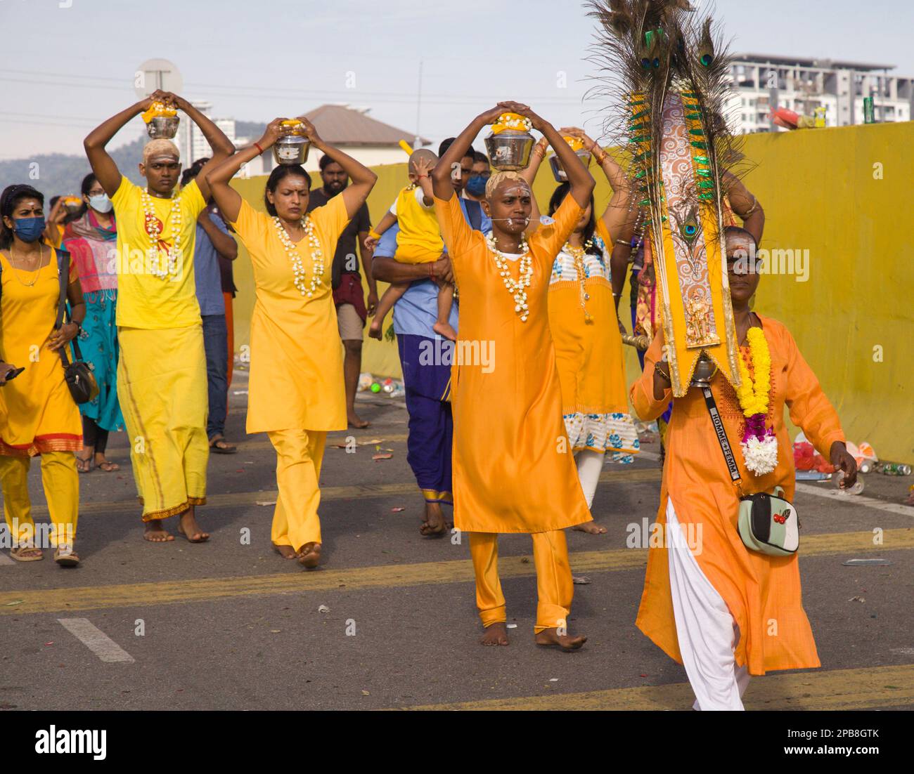 Malaysia, Kuala Lumpur, Batu Caves, Thaipusam Hindu Festival, people ...