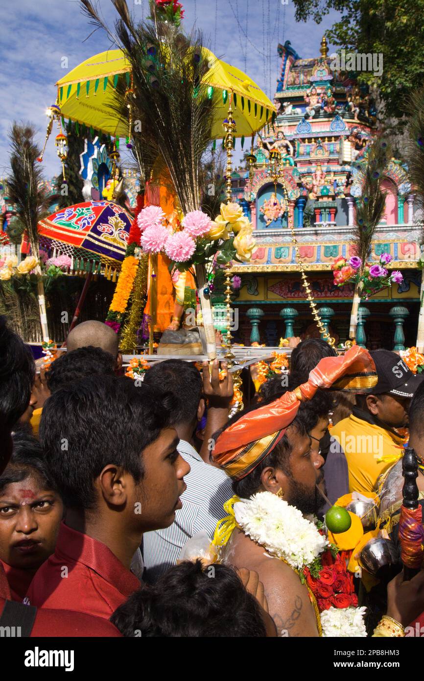 Malaysia, Kuala Lumpur, Batu Caves, Thaipusam Hindu Festival, people ...