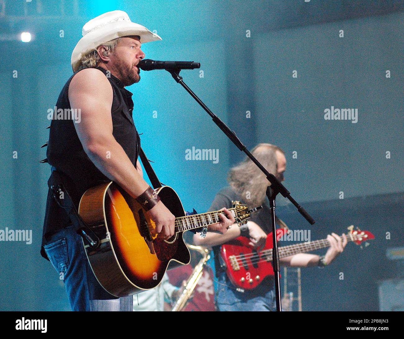 Country artist Toby Keith entertains the crowd at the Buffalo Chip ...