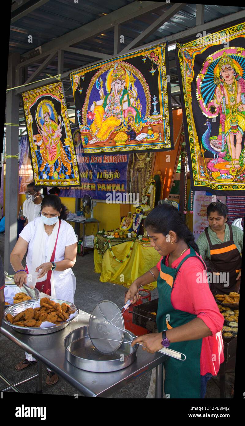 Malaysia, Kuala Lumpur, Batu Caves, Thaipusam festivel, kitchen, street ...