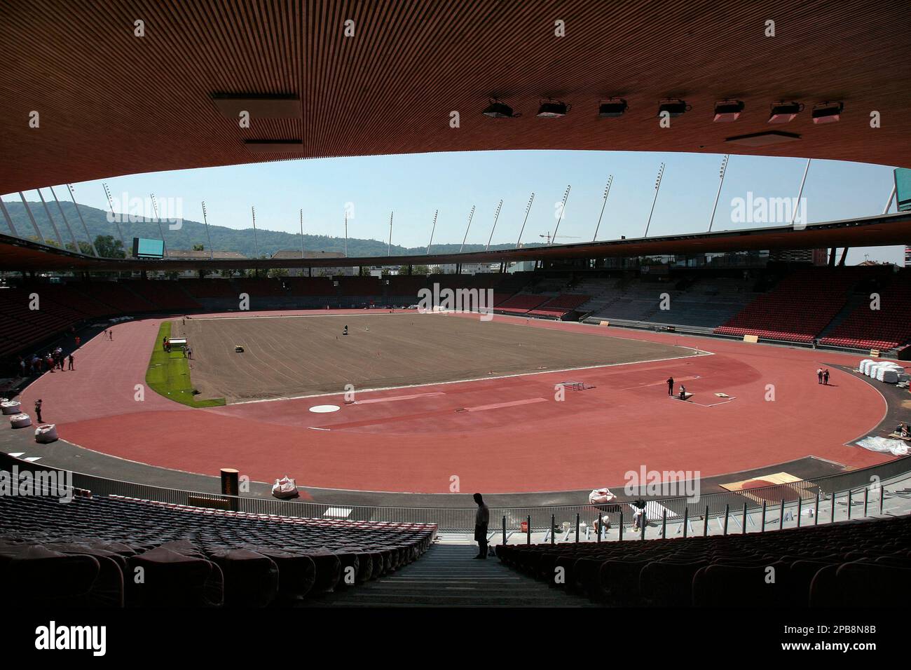 Inside view of the new Letzigrund stadium in Zurich, Swizerland Monday ...