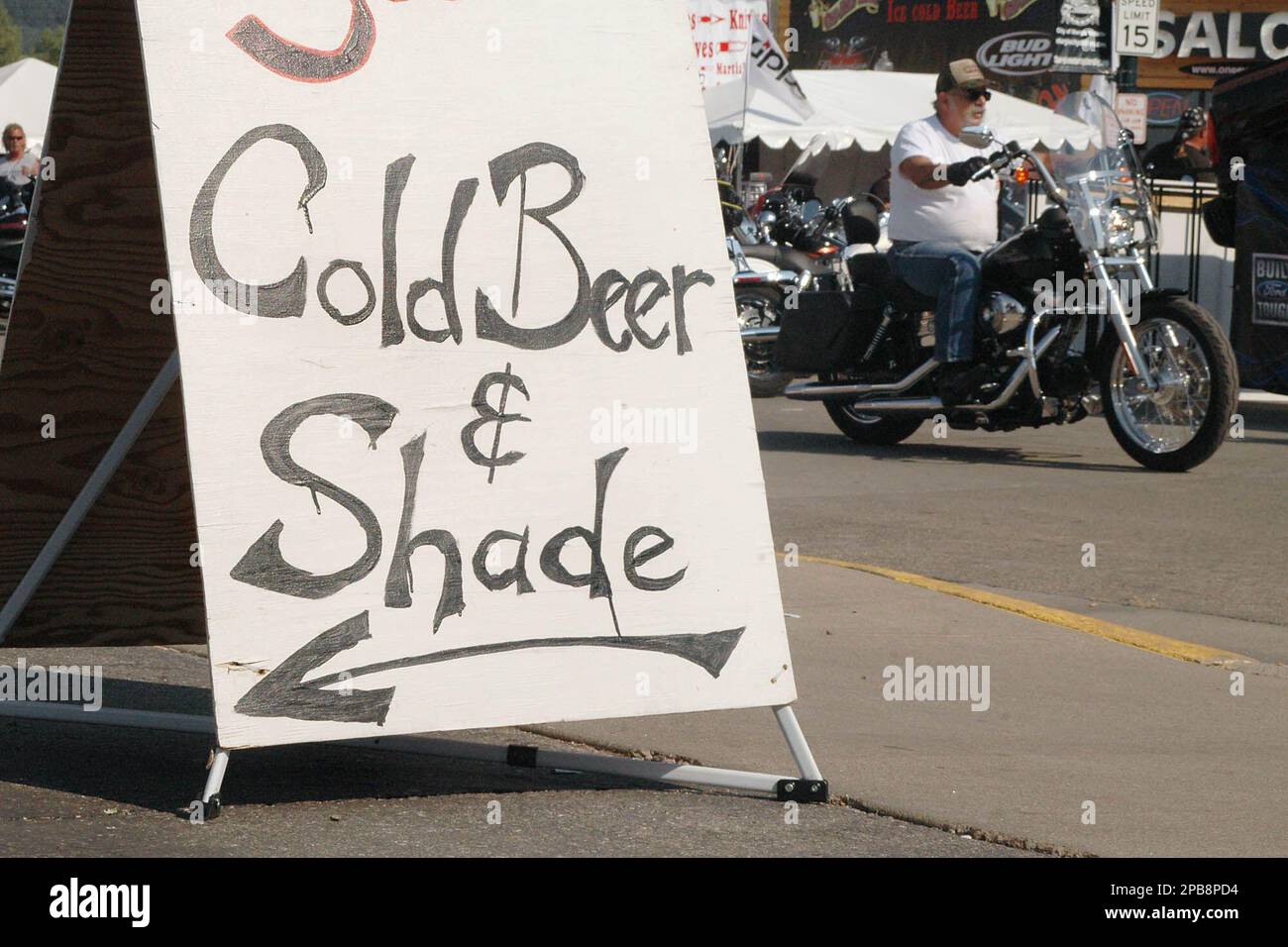 Signs on Main Street advertise two popular items Sunday, Aug. 5, 2007 ...
