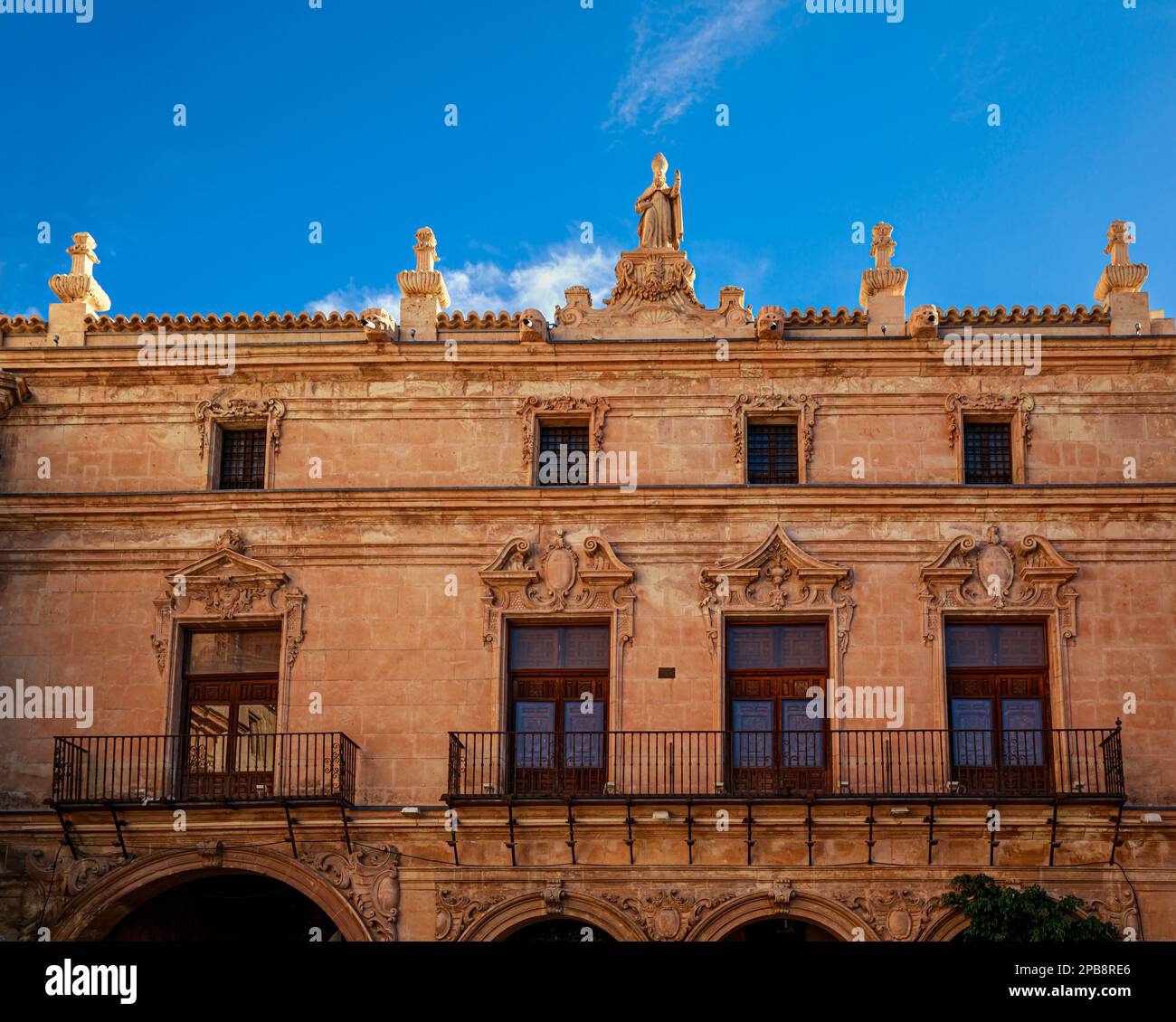 18th century facade of the palace of the Salas Capitulares of the ...
