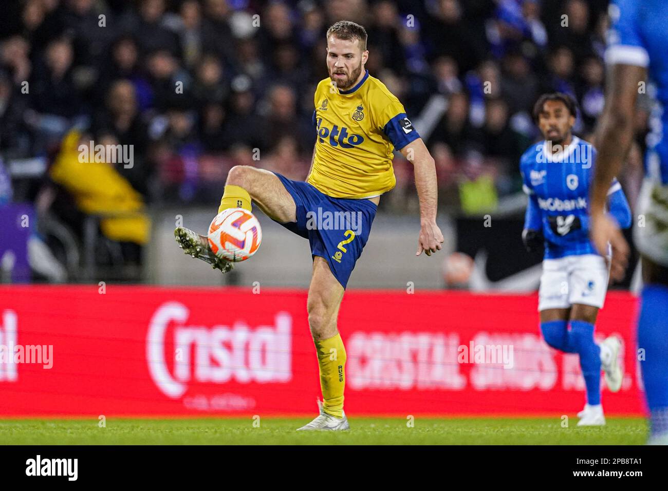 GENK, BELGIUM - MARCH 12: Bart Nieuwkoop of Union Saint Gilloise during ...