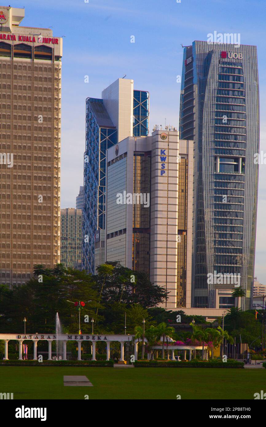 Malaysia, Kuala Lumpur, Merdeka Square, skyscrapers, skyline Stock ...