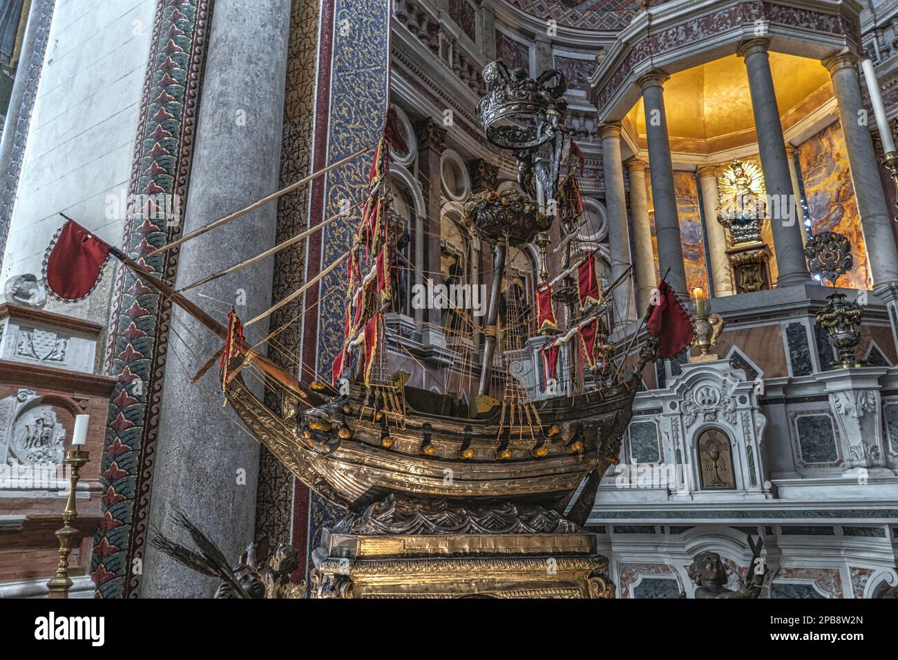 In the Corpus Domini procession, the people of Messina carry a silver ...