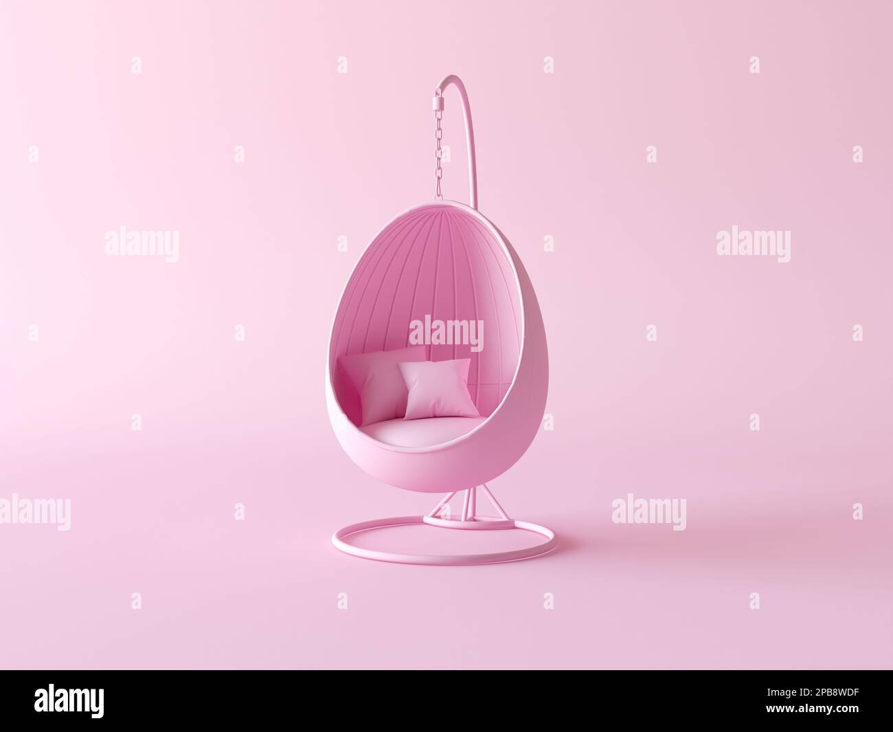 A swing chair in the shape of an egg. Hanging armchair with pillows ...