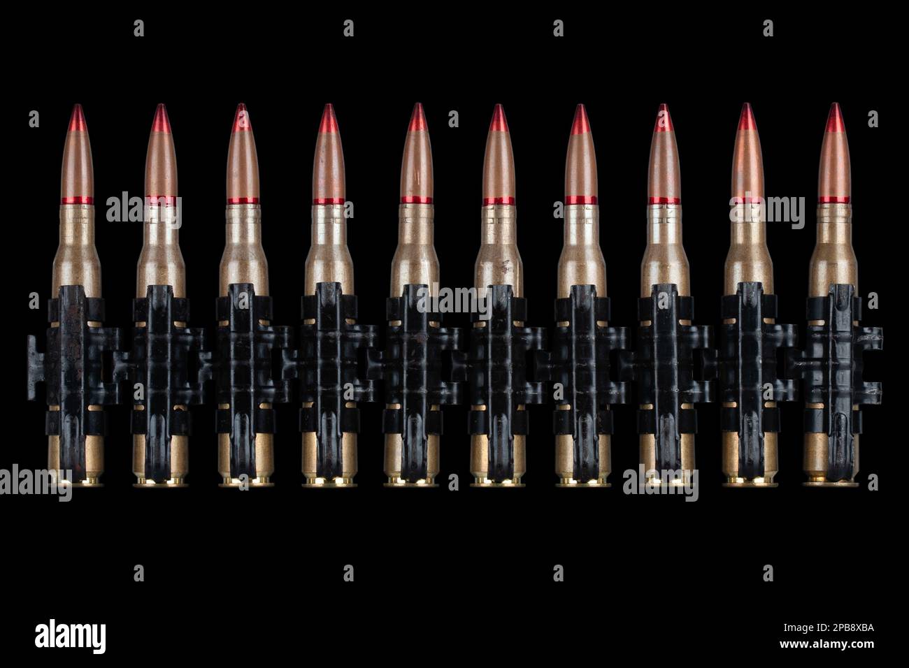 Ammunition belt with 12.7mm cartridges for heavy machine gun DSHK used ...