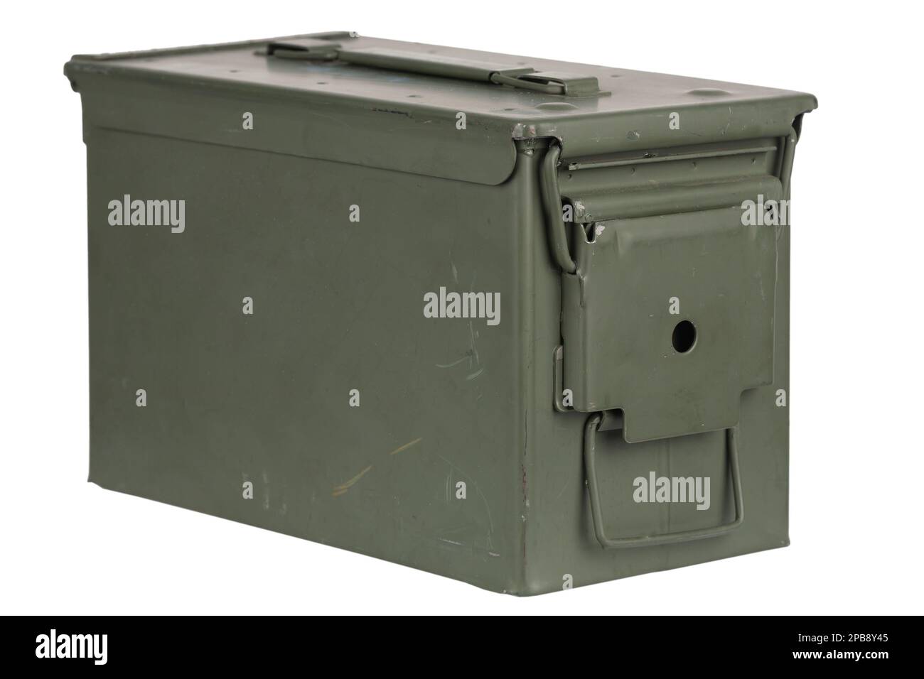 Stack of US army ammo can isolated on white background Stock Photo - Alamy