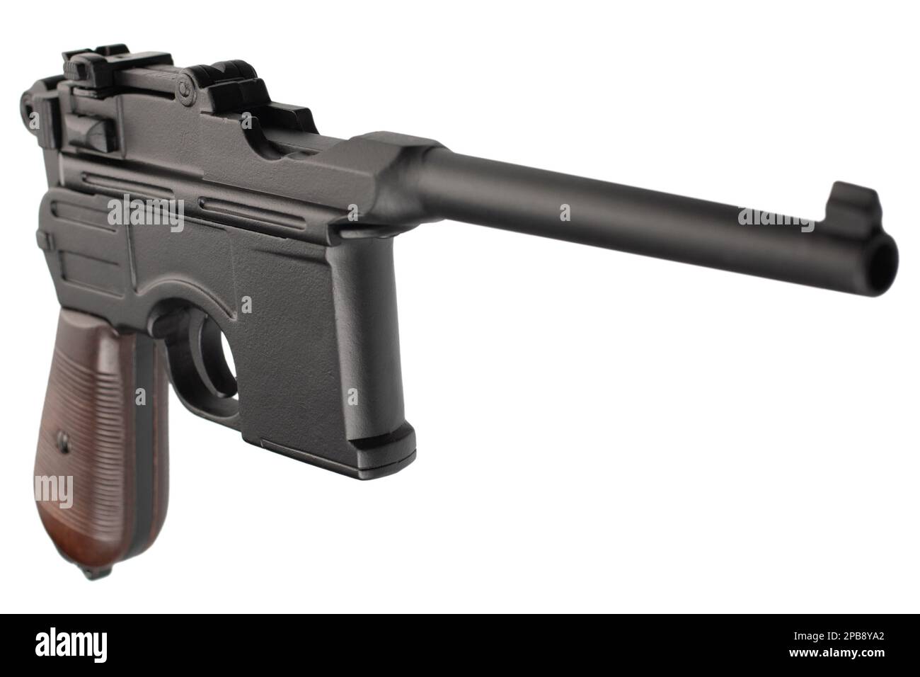 German Army WWI era pistol model 1896 isolated on white background ...