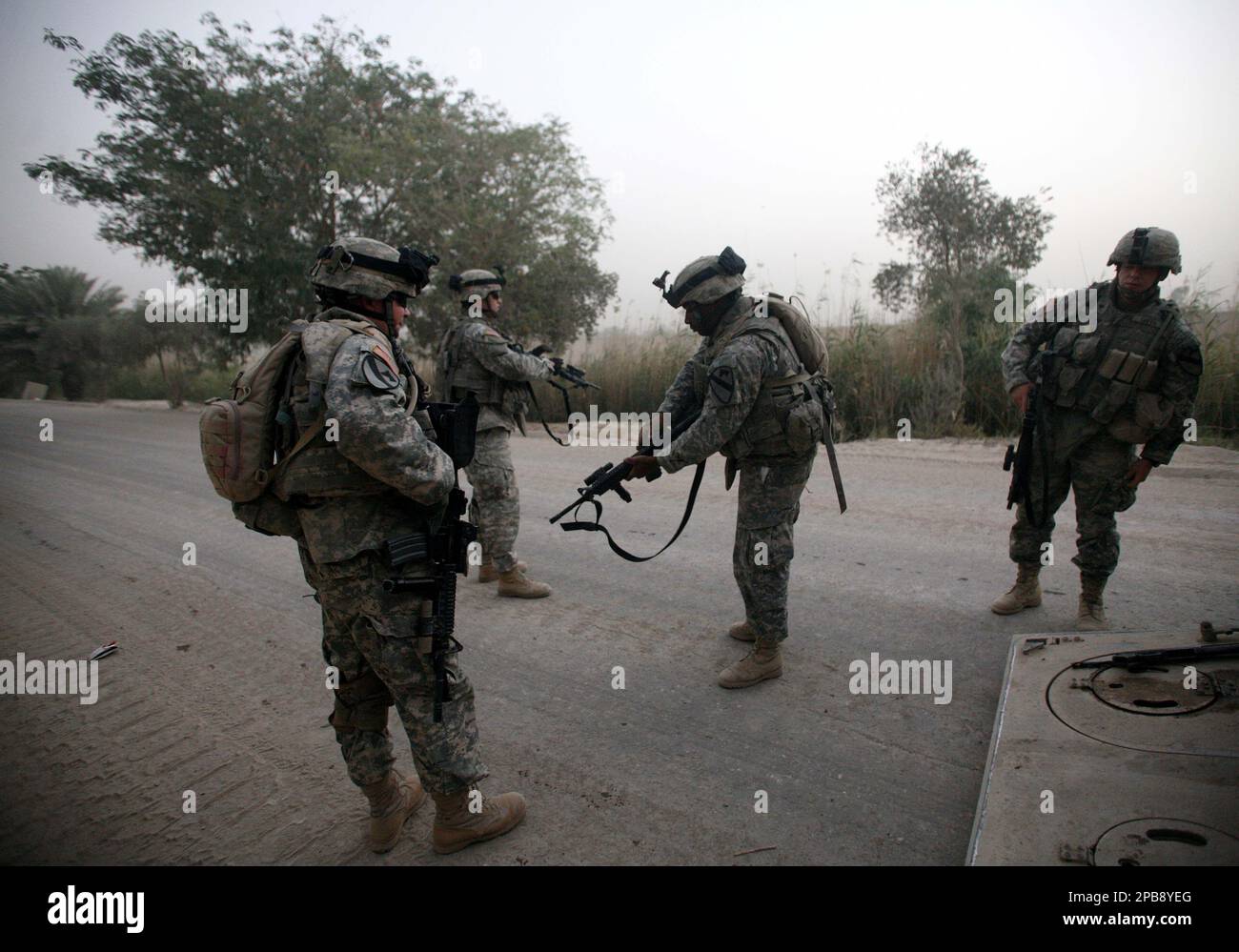 U.S. Army troops from Alpha Company, 1st Battalion, 5th Cavalry ...