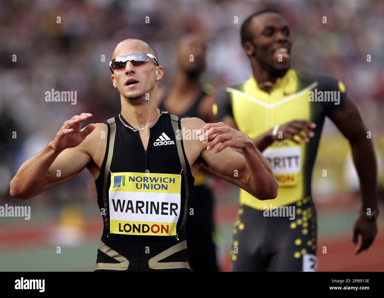USA's Jeremy Wariner wins the men's 400 metres final at the Crystal ...