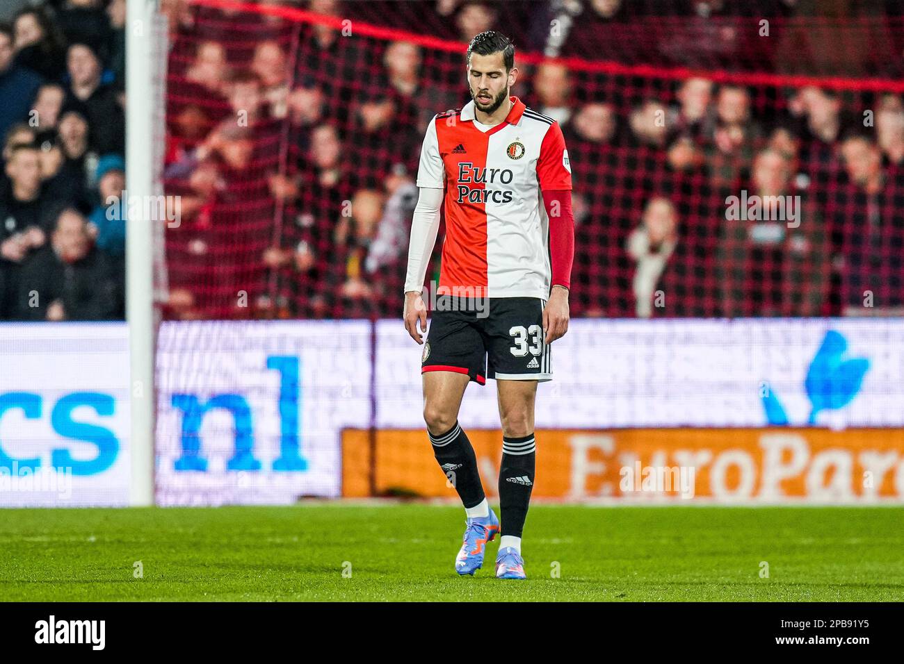 Rotterdam - David Hancko of Feyenoord reacts to the 0-1 during the ...