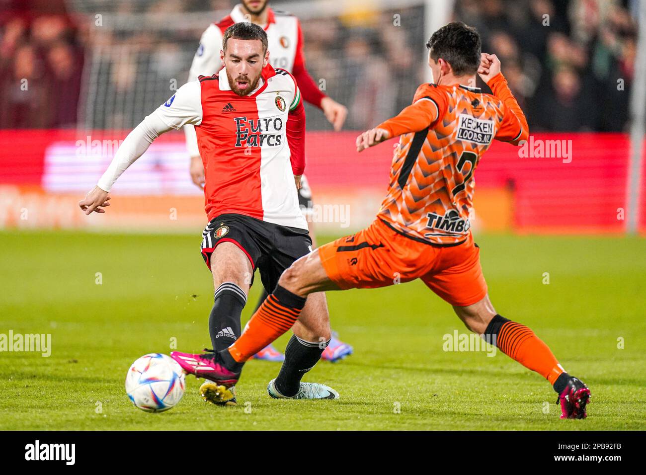 ROTTERDAM, NETHERLANDS - MARCH 12: Orkun Kokcu of Feyenoord during the Dutch Eredivisie match ...