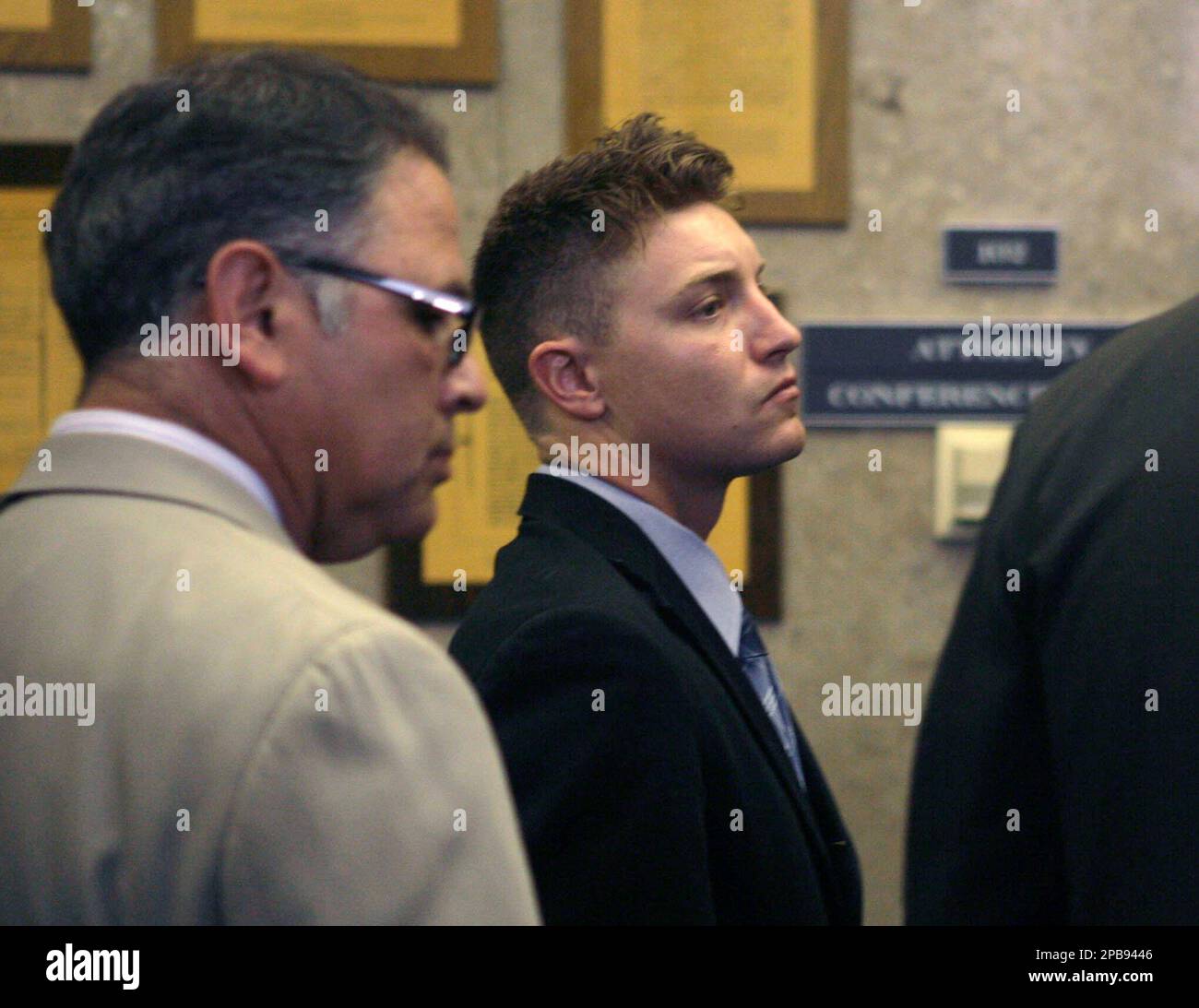 Lane Garrison, center, the 27-year-old former "Prison Break" television ...
