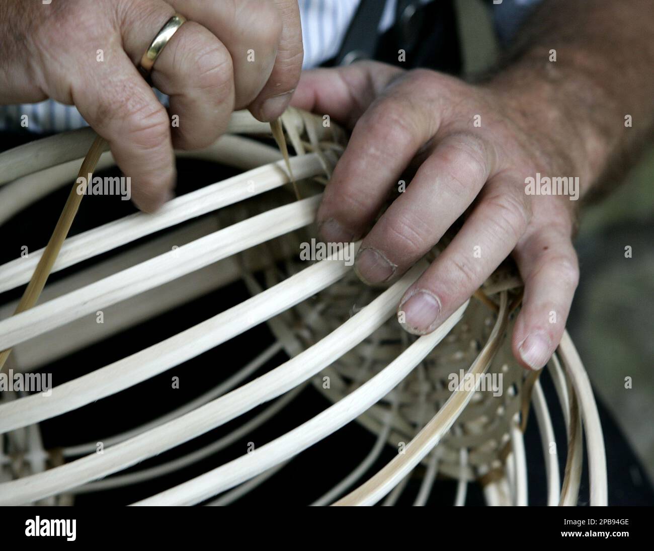 German Hans Heinzmann demonstrates how our forefathers produced a ...